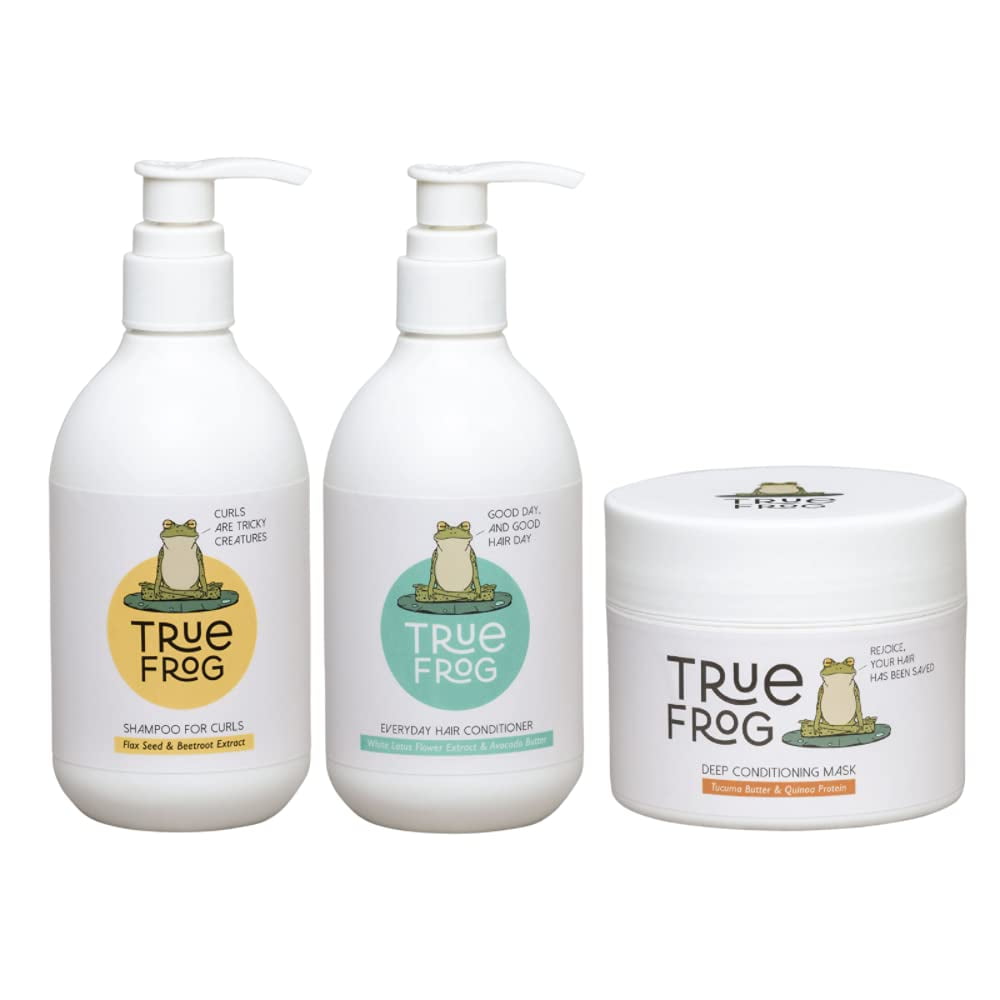 TRue FRoG Shampoo for Curls, Everyday Hair Conditioner and Deep ...