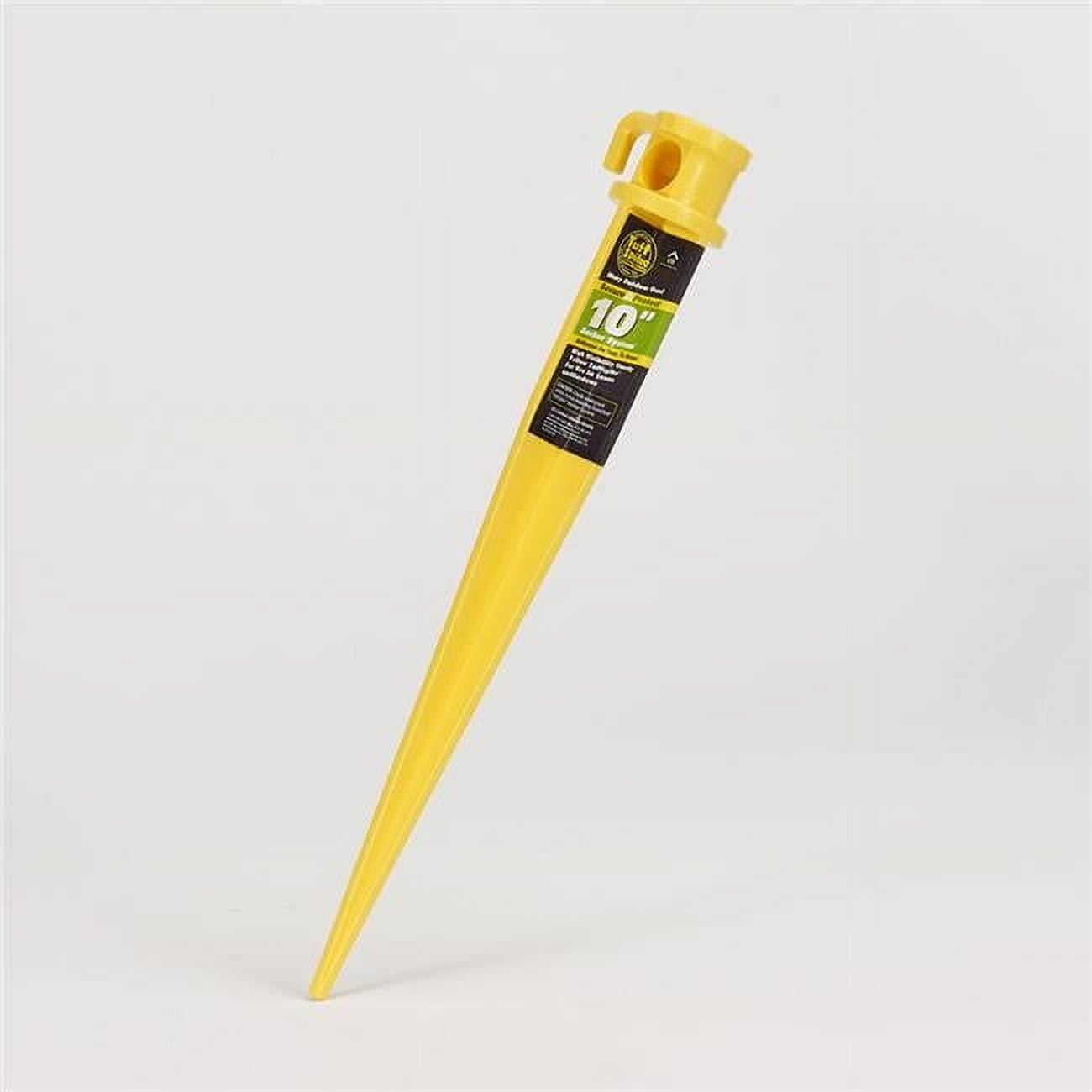 TS-10-48 10 in. Tuff PVC Anchor Spike, Yellow - Pack of 48 - Walmart.com