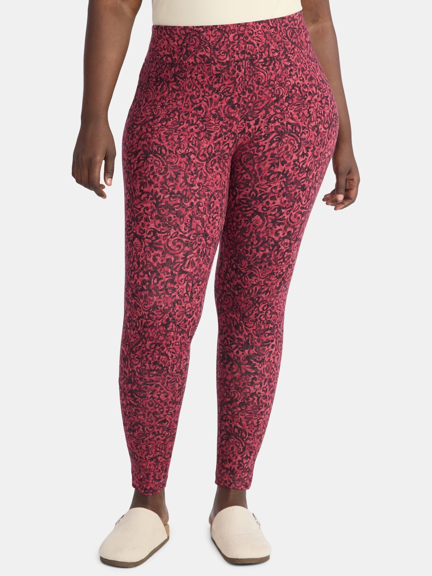 Terra & Sky Women's Plus Core Leggings, 27” Inseam, Sizes 0X-4X - Walmart.com