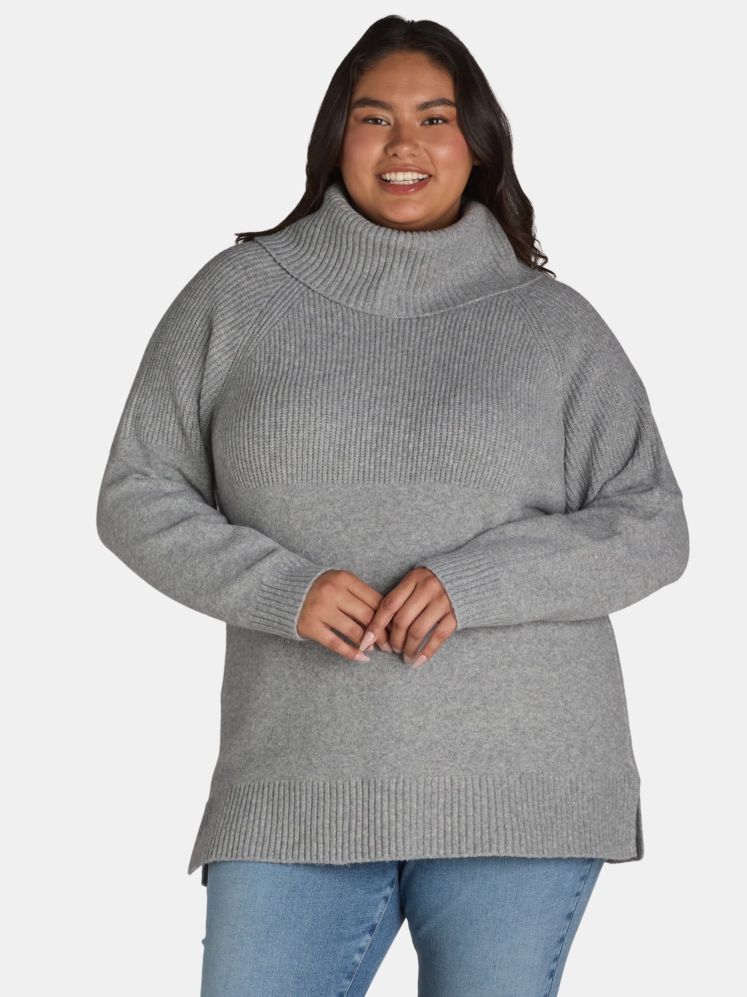 Terra and Sky Cowl Neck Sweater - Plus Size 4X - Long Sleeve - Walmart.com