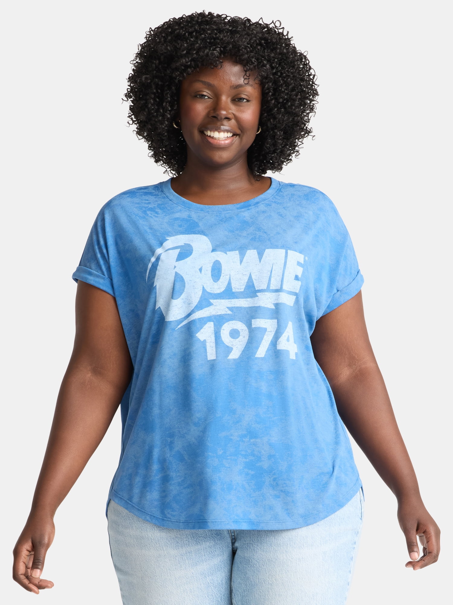 Terra & Sky Women's Plus David Bowie Graphic Tee, Sizes 0X-5X - Walmart.com