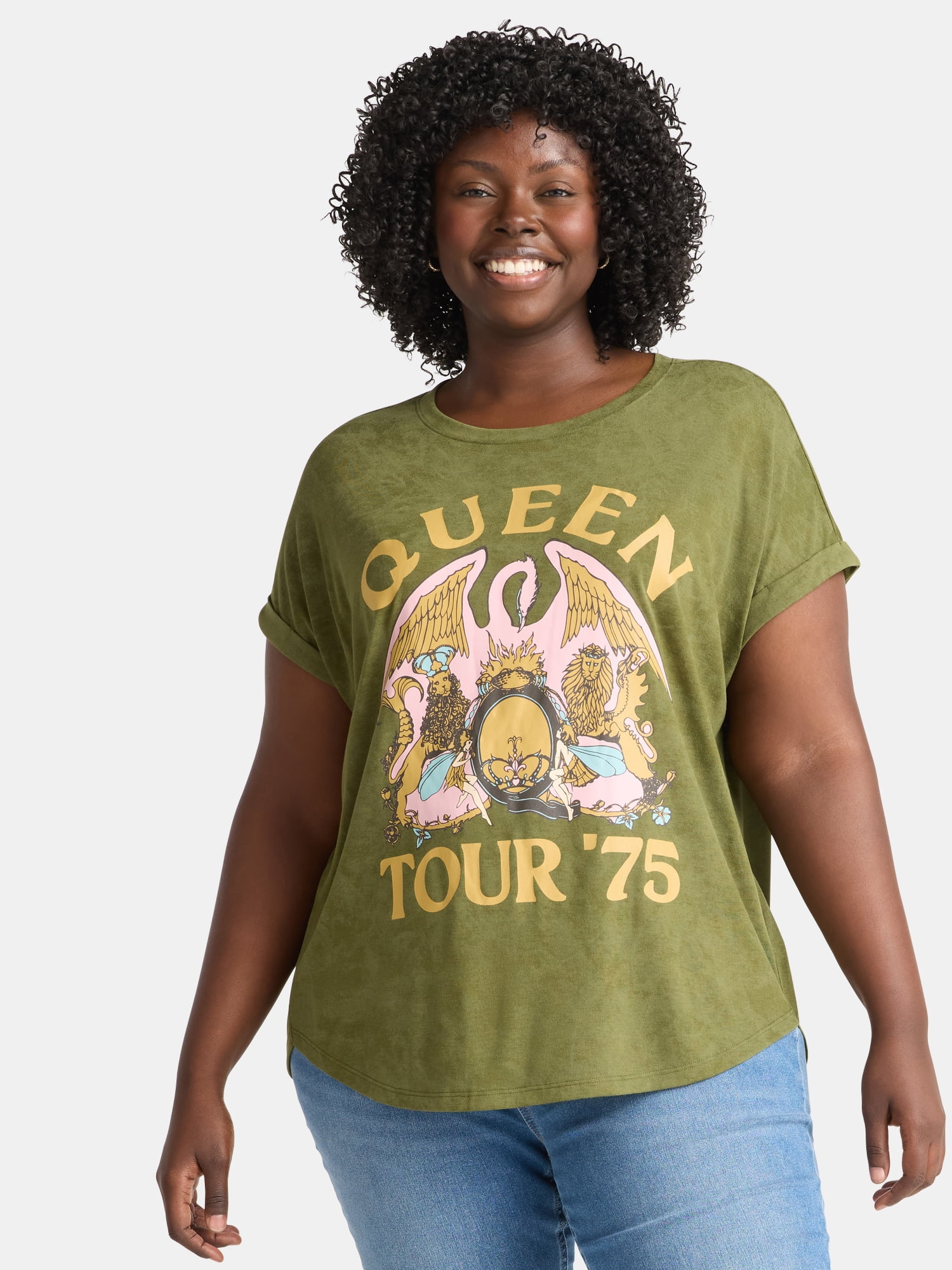 Terra & Sky Women's Plus Graphic Band Tee, Sizes 0X-5X - Walmart.com