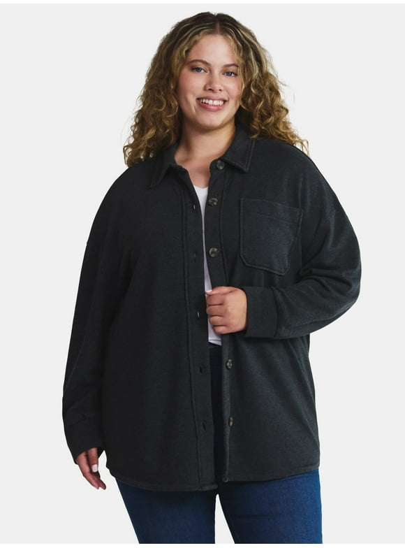 Plus Size Shackets in Plus Size Coats - Walmart.com