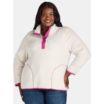 White Mark Women's Plaid Sherpa Shacket Jacket - Walmart.com