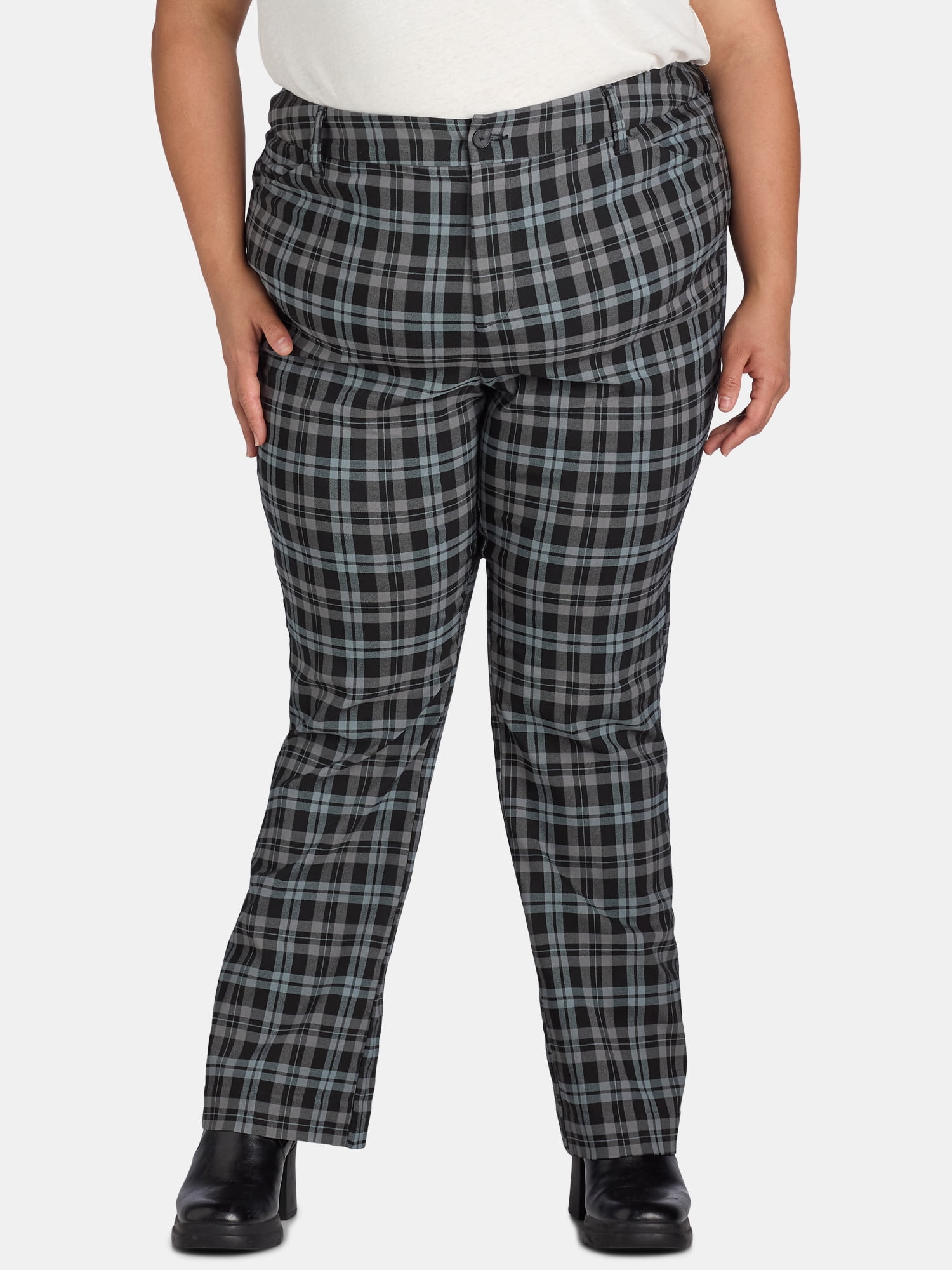 Terra & Sky Plus Size Bootcut Work Pants, 30” Inseam, Comfortable ...