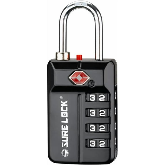 TSA Approved 4-Digit table Combination Luggage Lock with Open Alert ...