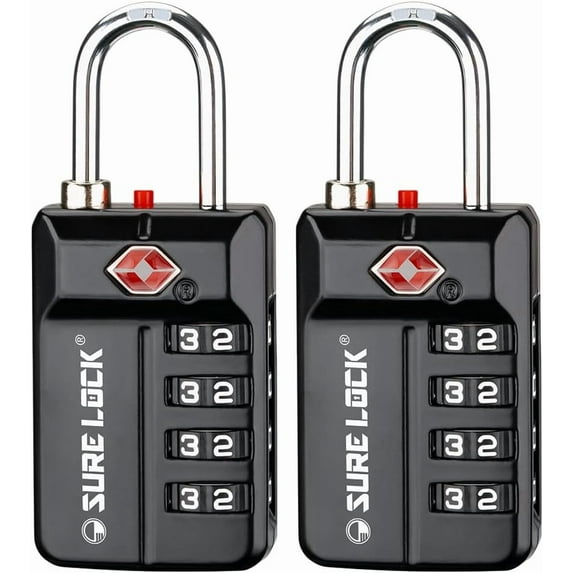 TSA Approved 4-Digit table Combination Luggage Locks with Open Alert ...