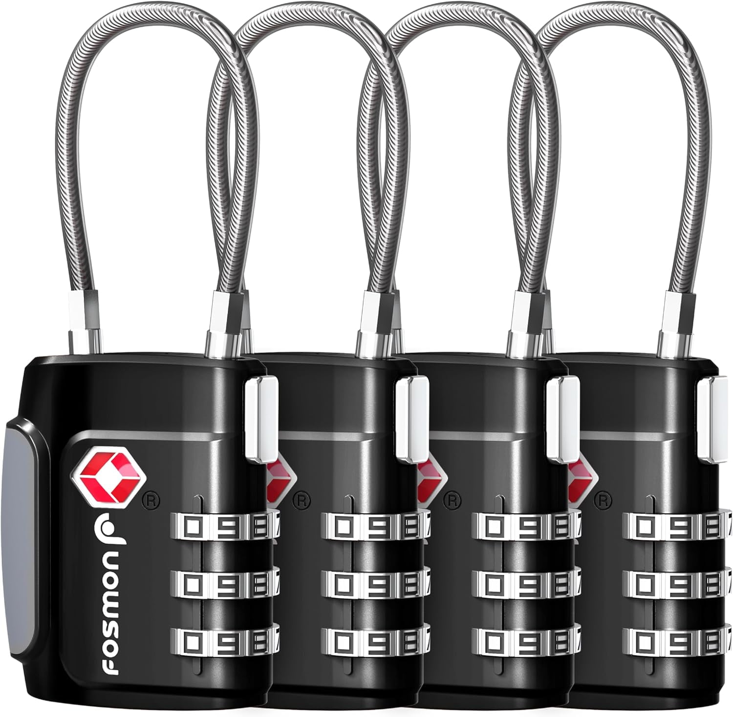 TSA Approved Cable Locks for Luggage, Suitcase, Gun Case Lock with Push ...