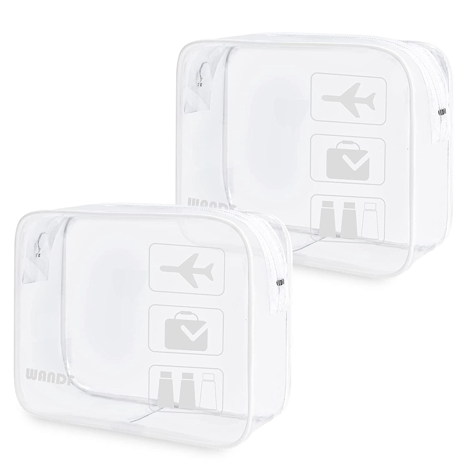 TSA Approved Clear Travel Toiletry Bag with Zippers Carry-on Travel ...