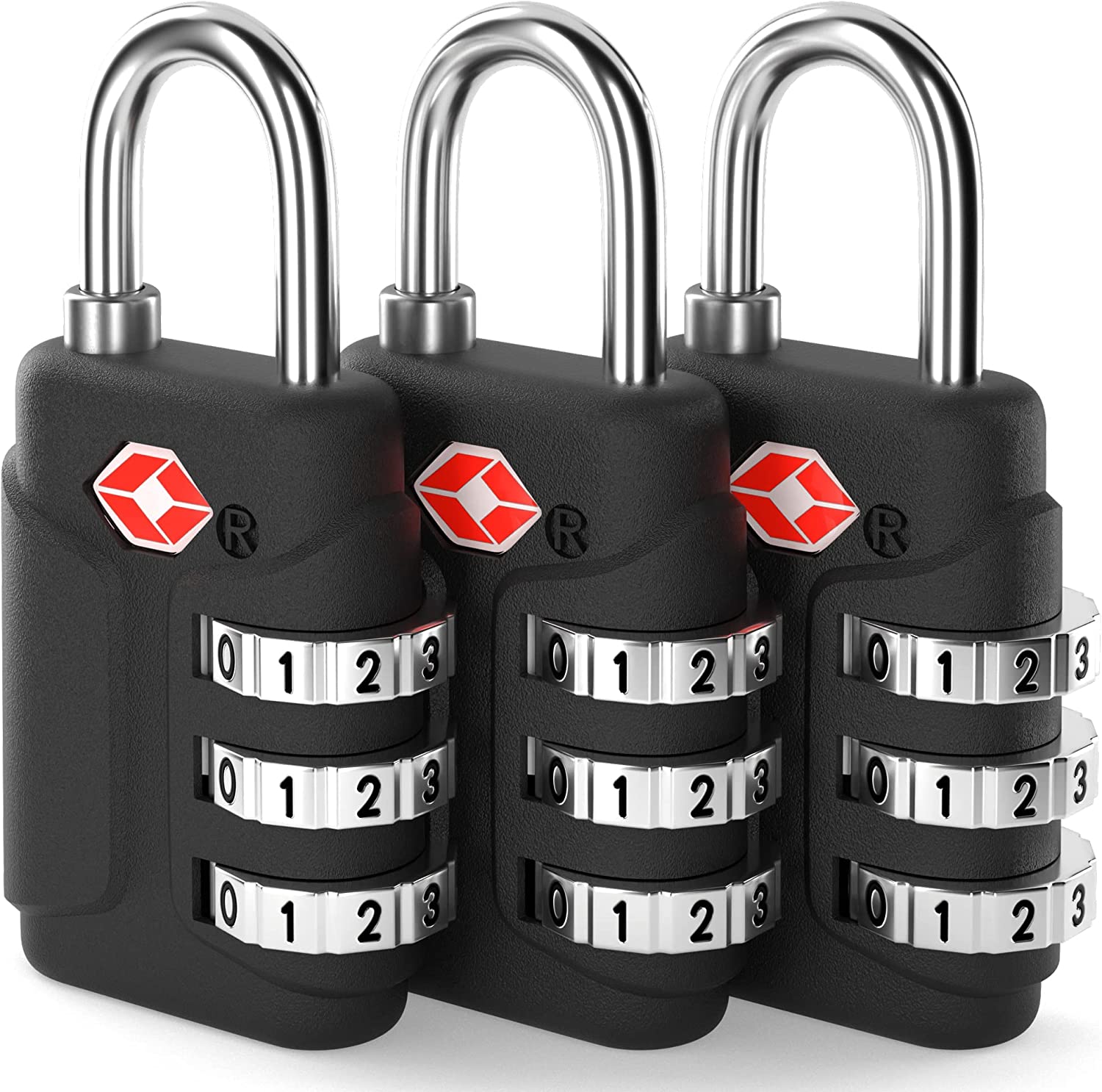 Cantor TSA Approved Padlocks 3 Digit Combination Travel Lock Set For Cantor TSA Approved Padlocks 3 Digit Combination Travel Lock Set For