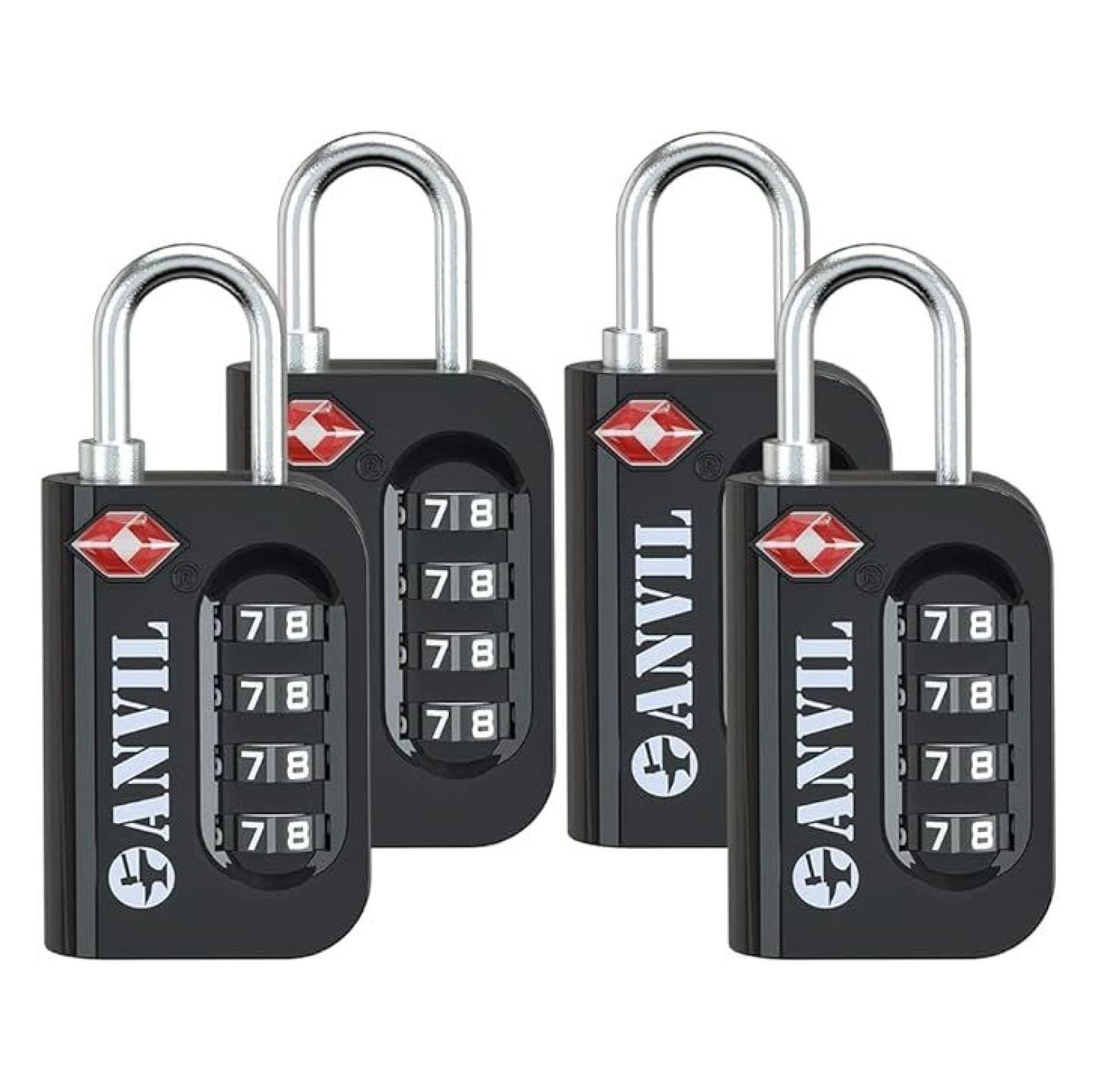 TSA Approved Luggage Lock - 4 Digit Combination, 10,000 Combinations ...