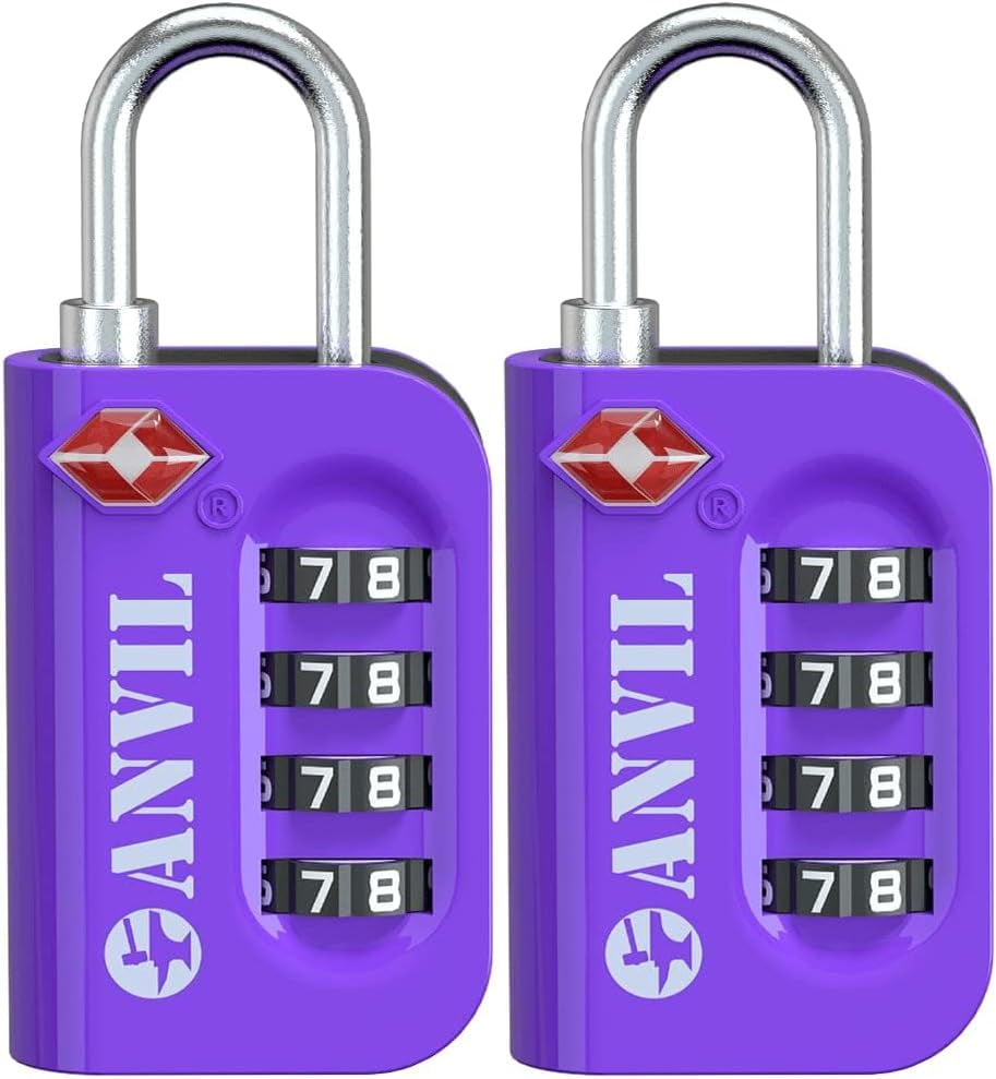TSA Approved Luggage Lock - 4 Digit Combination, 10,000 Combinations ...