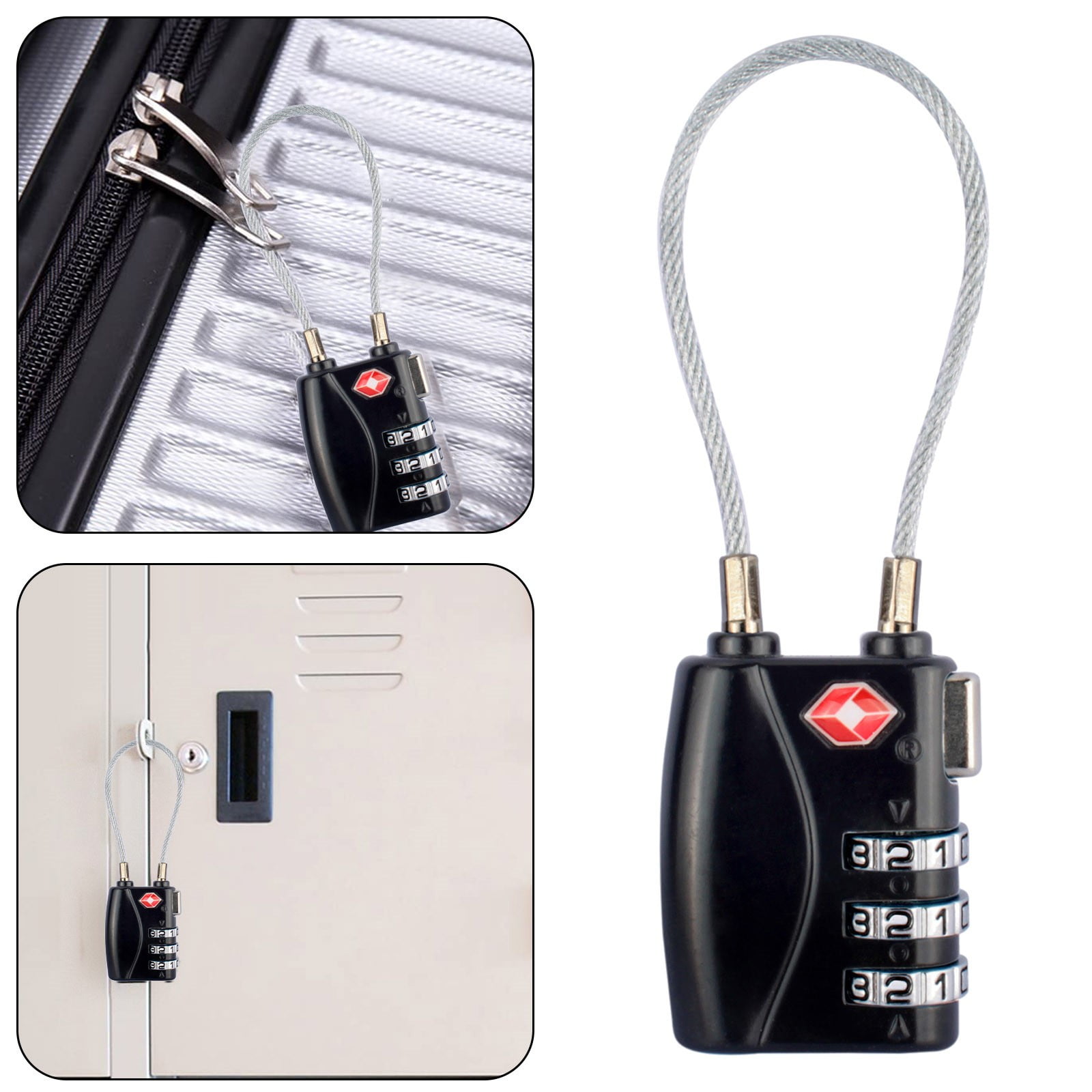 TSA Approved Luggage Lock, Mini Travel Suitcase Padlock, 719 Logo ...