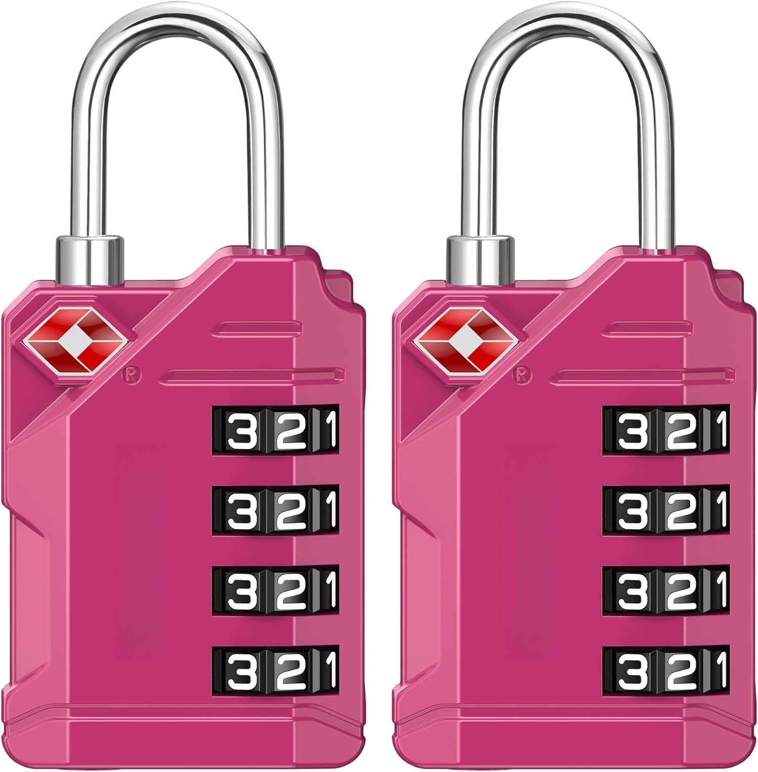 TSA Approved Luggage Locks, 2 Pack 4 Digit Resettable Travel ...