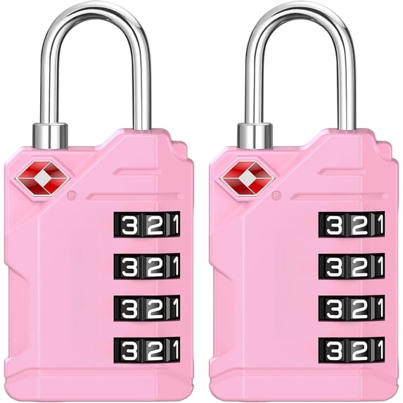 TSA Approved Luggage Locks, 2 Pack 4 Digit Resettable Travel ...