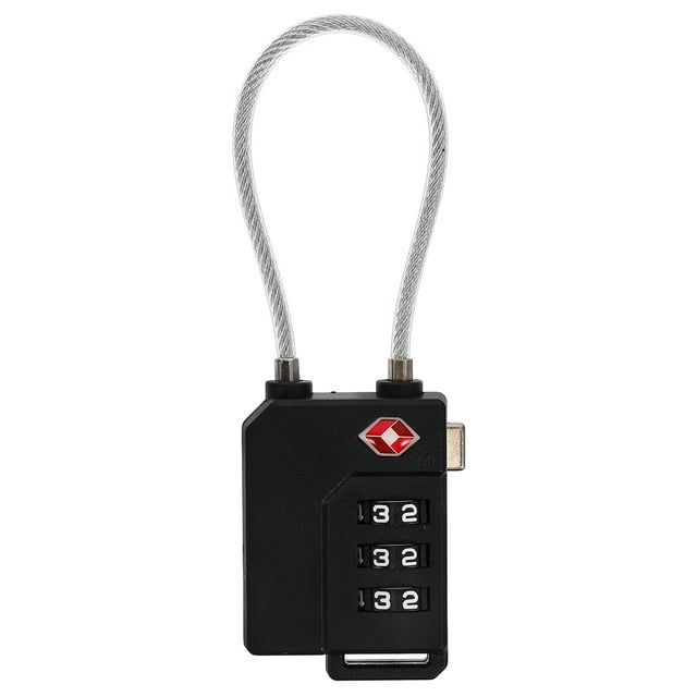TSA Approved Security Cable Luggage Locks 3- Combination Password ...