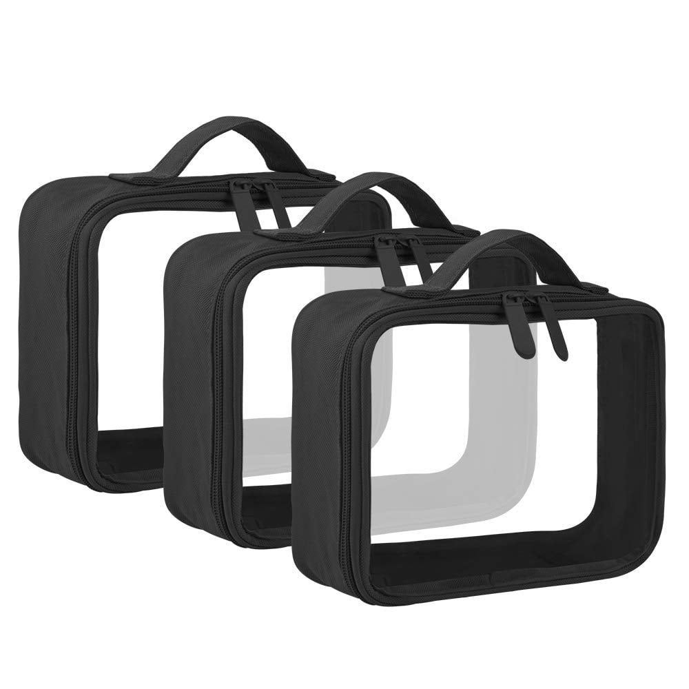 TSA Approved Toiletry Bag with Handle Strap, Clear Travel Liquids ...
