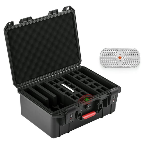 TSA Gun Cases for Handguns with Burglar Alarm Security, Holds Multiple ...