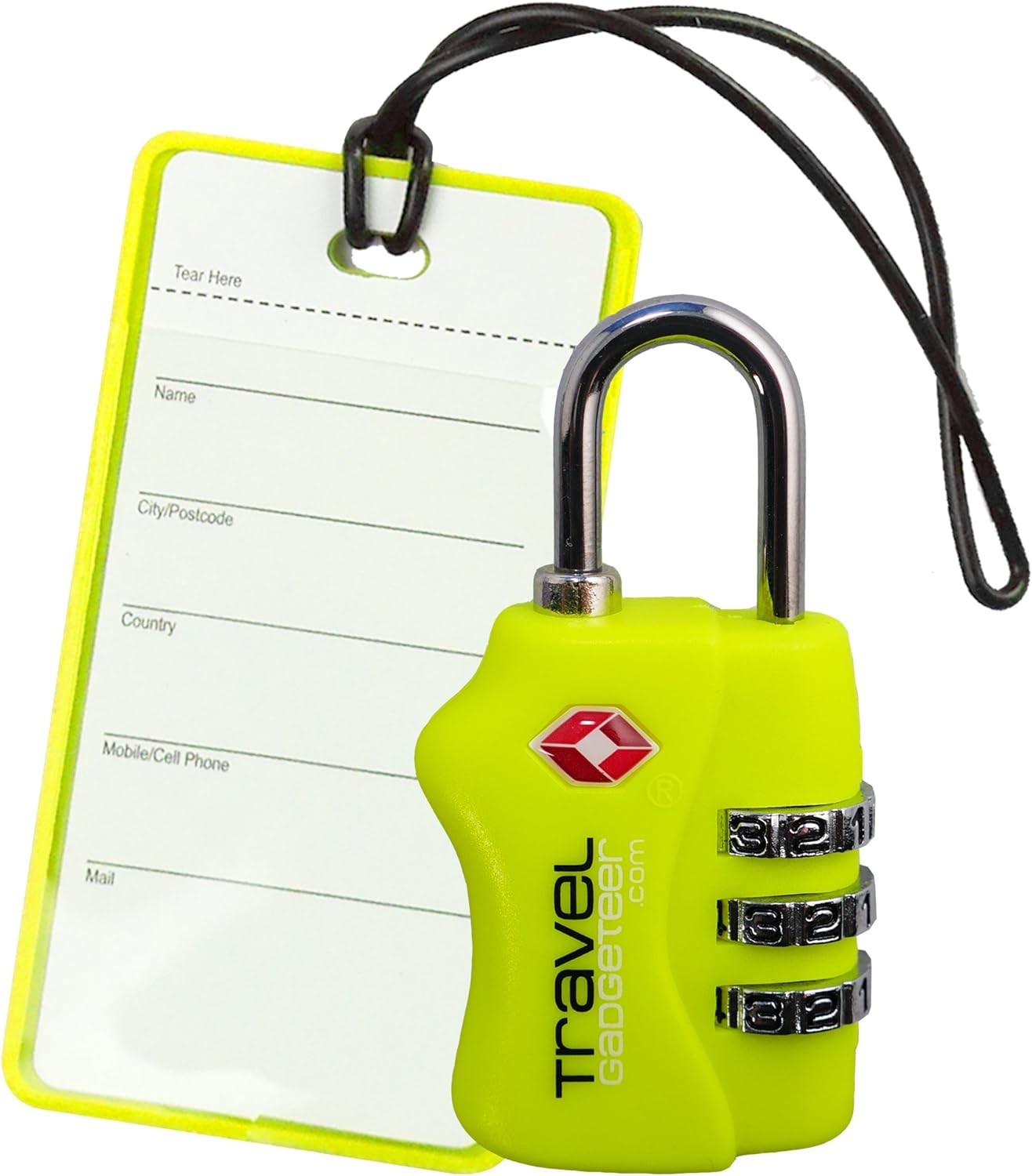 TSA Luggage Lock + Matching TAG | BRIGHT COLORS Help Easily Identify ...