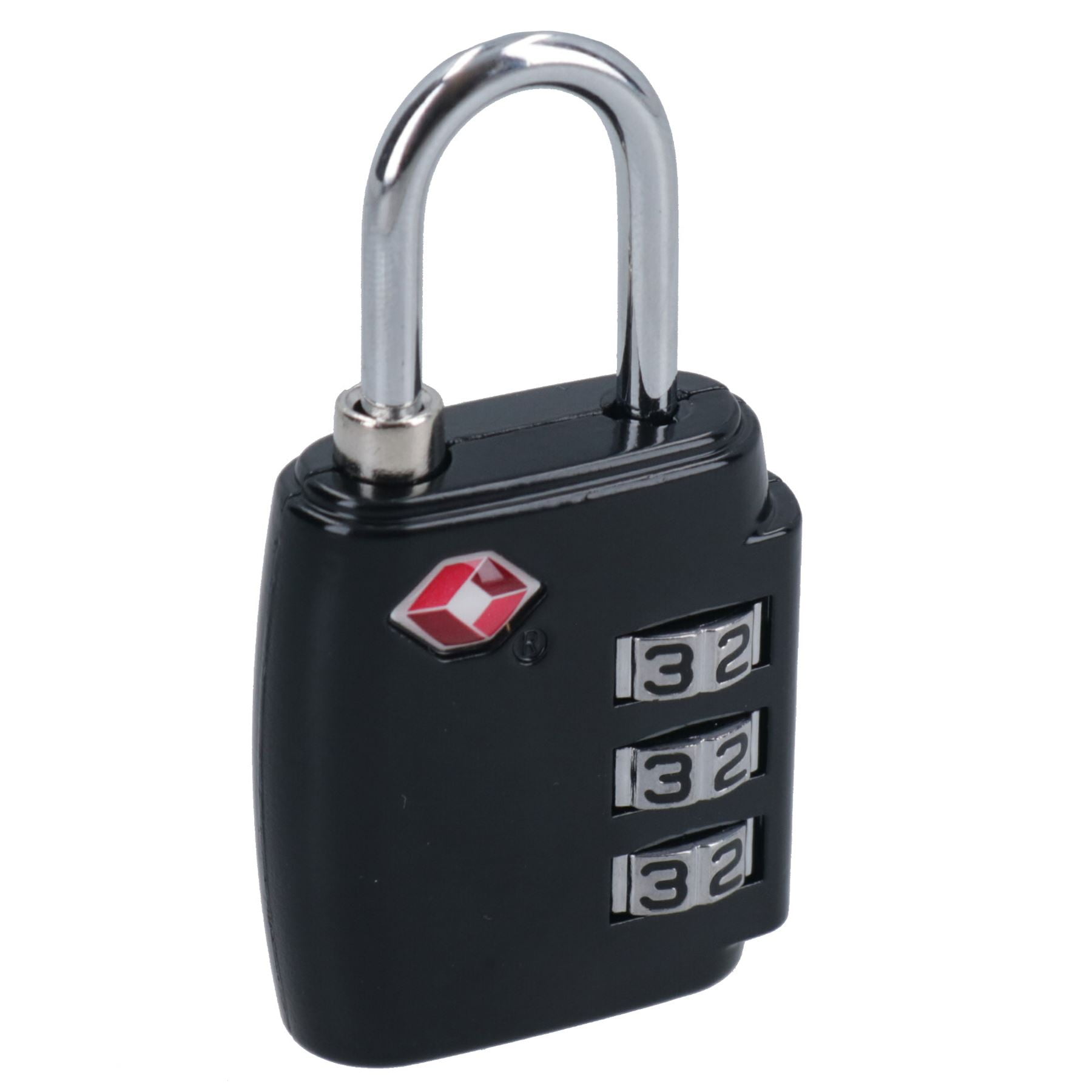 TSA Luggage Padlock Travel Lock 3 Digit Combination for Suitcases Black ...
