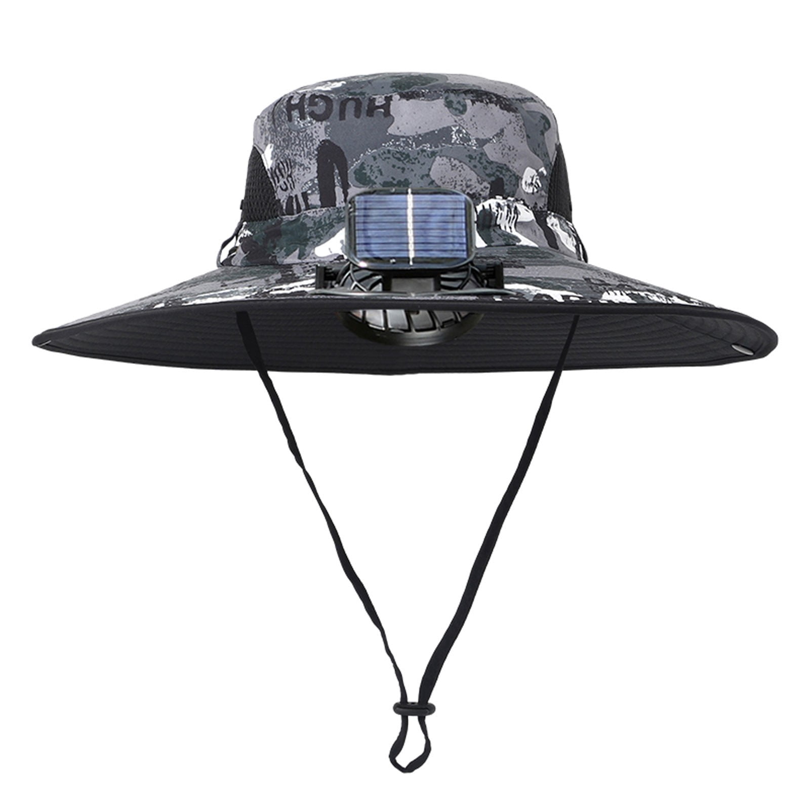 TSADFHJI Peaked Cap Men Outdoor Wide Brim Sun Hat with Solar Fan Wide ...