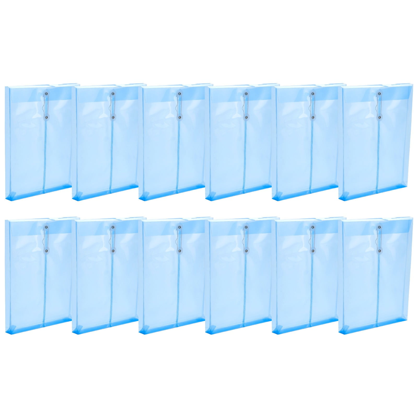TSApan Transparent Document Bag Stationery 12pcs Plastic Envelopes With ...