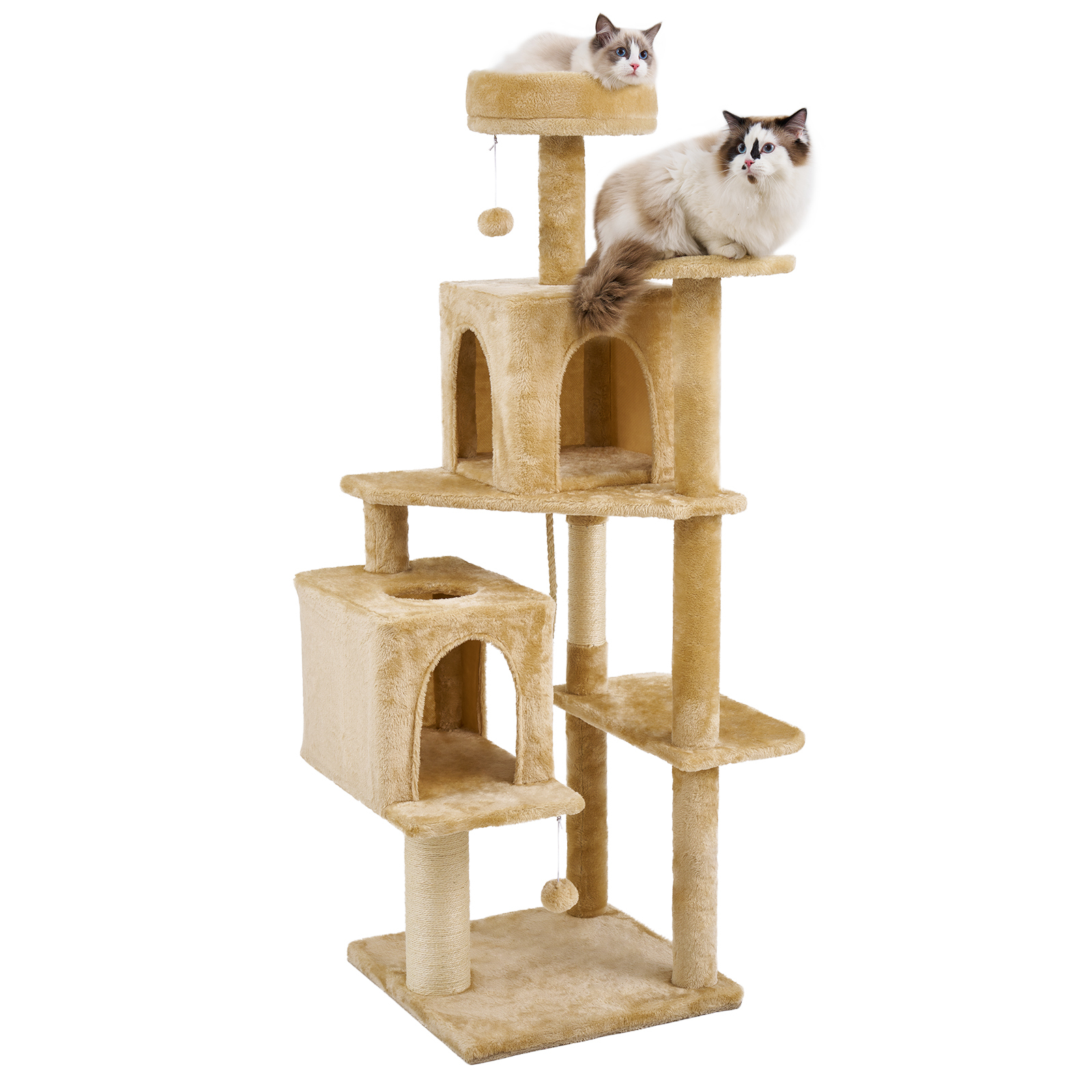 "Pefilos 51"" Multi-Level Cat Tower for Big, Small, Kitty, Modern ...