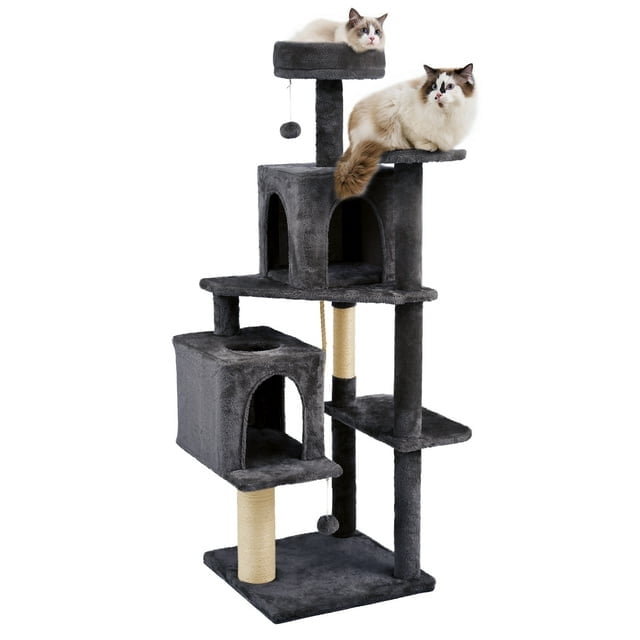 TSCOMON 58" Cat Tree Large Cat Tower Condo w/ Multi-Level Scratching ...