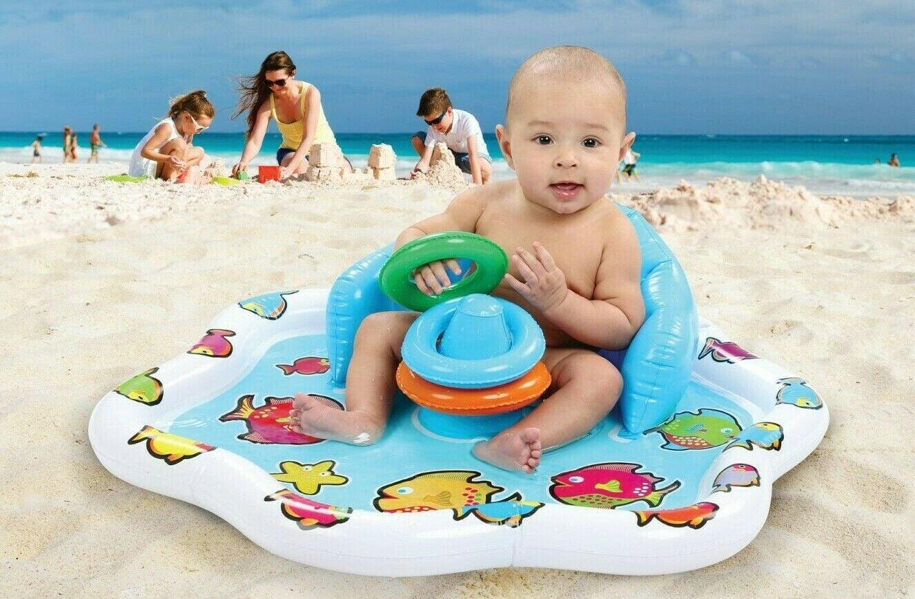 Hoovy Baby Splash Mat with Backrest & Stackable Toys | Portable Water ...