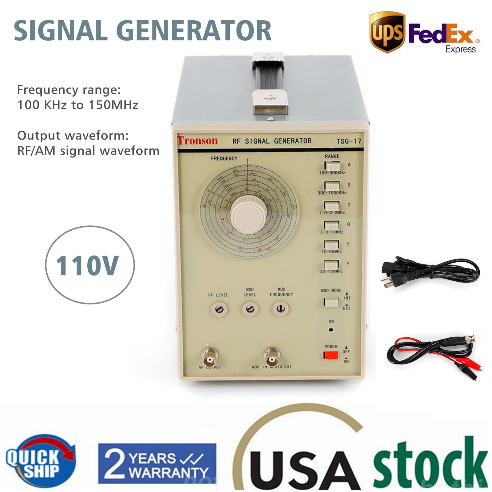 TSG-17 Signal Generator 100kHz-150MHZ RF/AM Radio Frequency Signal Generator110V - Walmart.com