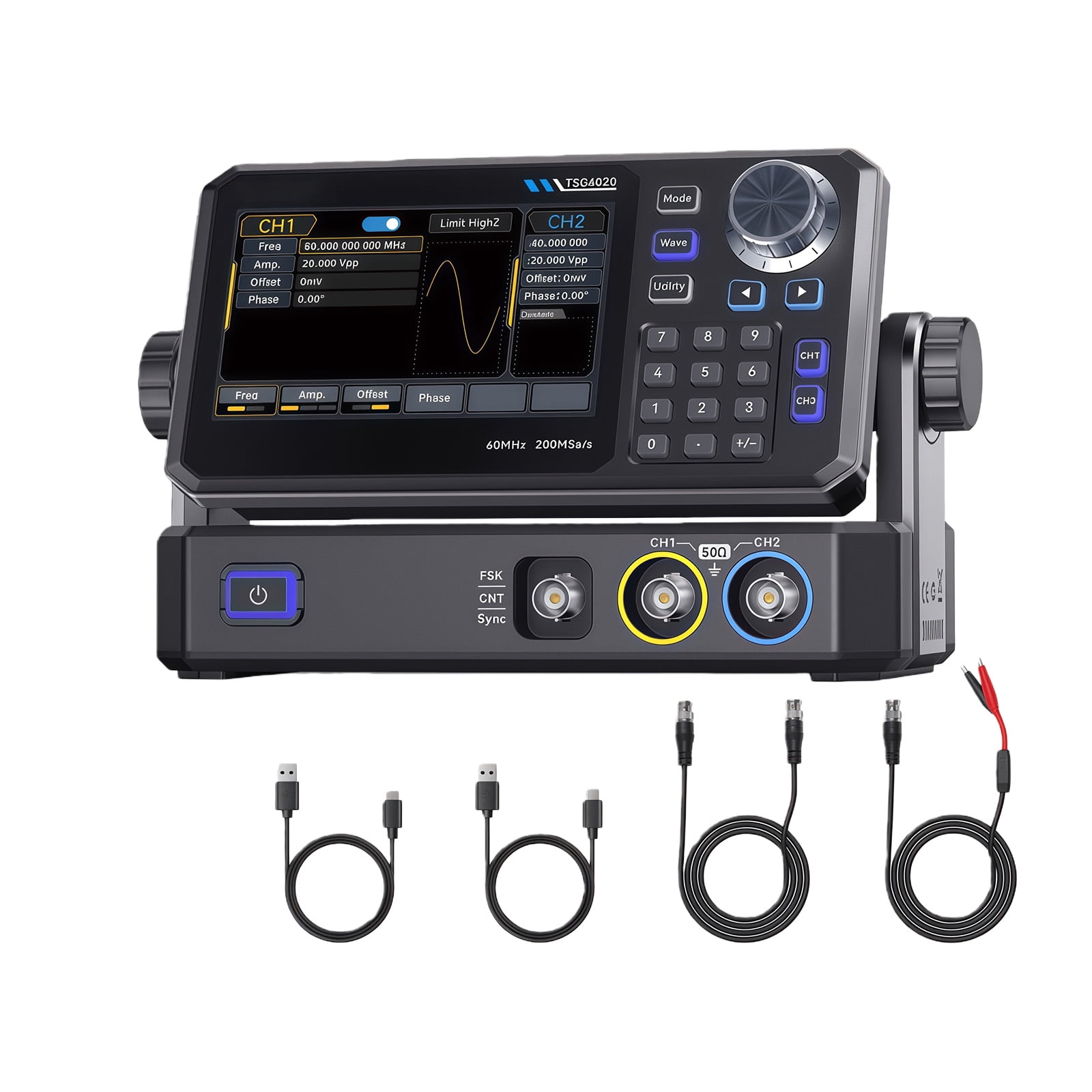 TSG6020 TSG3020 30/60MHz Double Channel Function Signals Generator ...