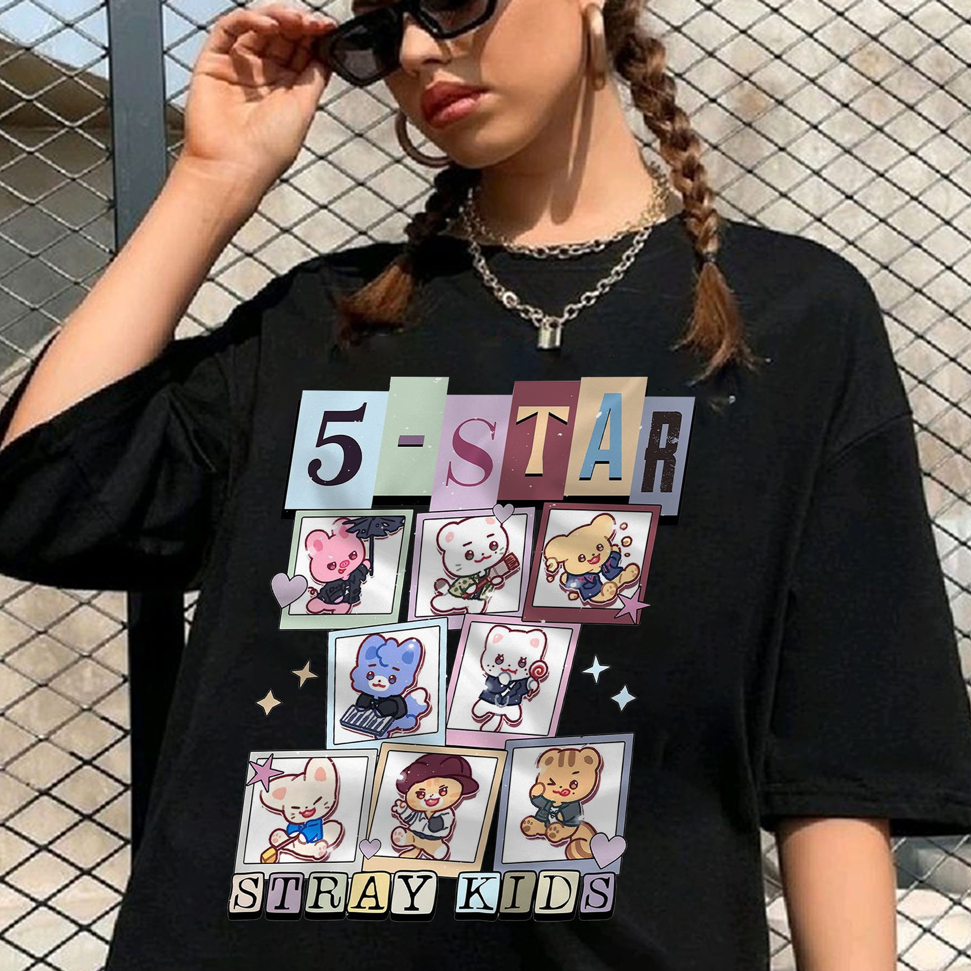TSHIRT-5-STAR Michelin Stray Kids Shirt, 5 Star Stray Kids Chibi Fanart ...