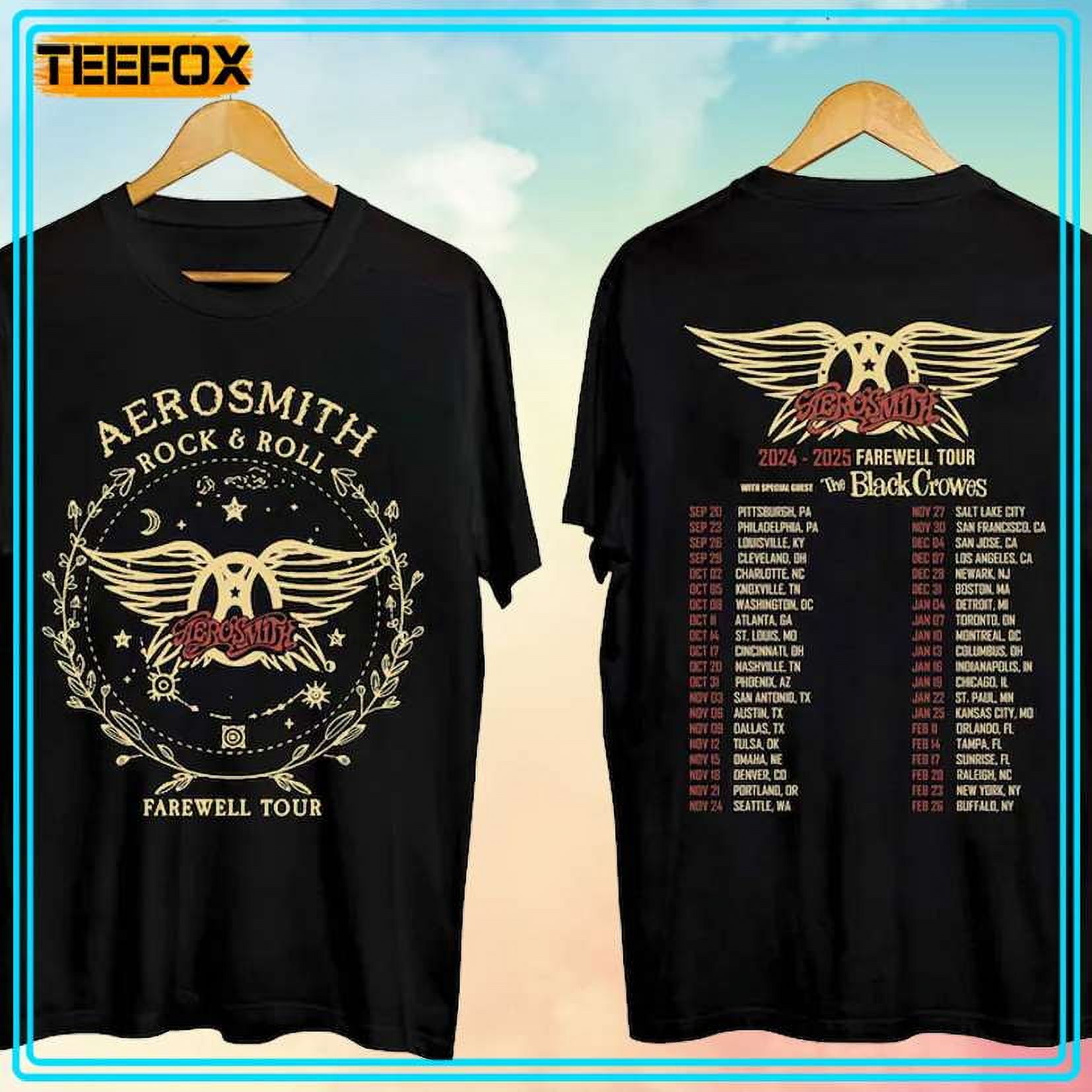 TSHIRT-Aerosmith North American Farewell Tour 2024-2025 Music Concert T ...