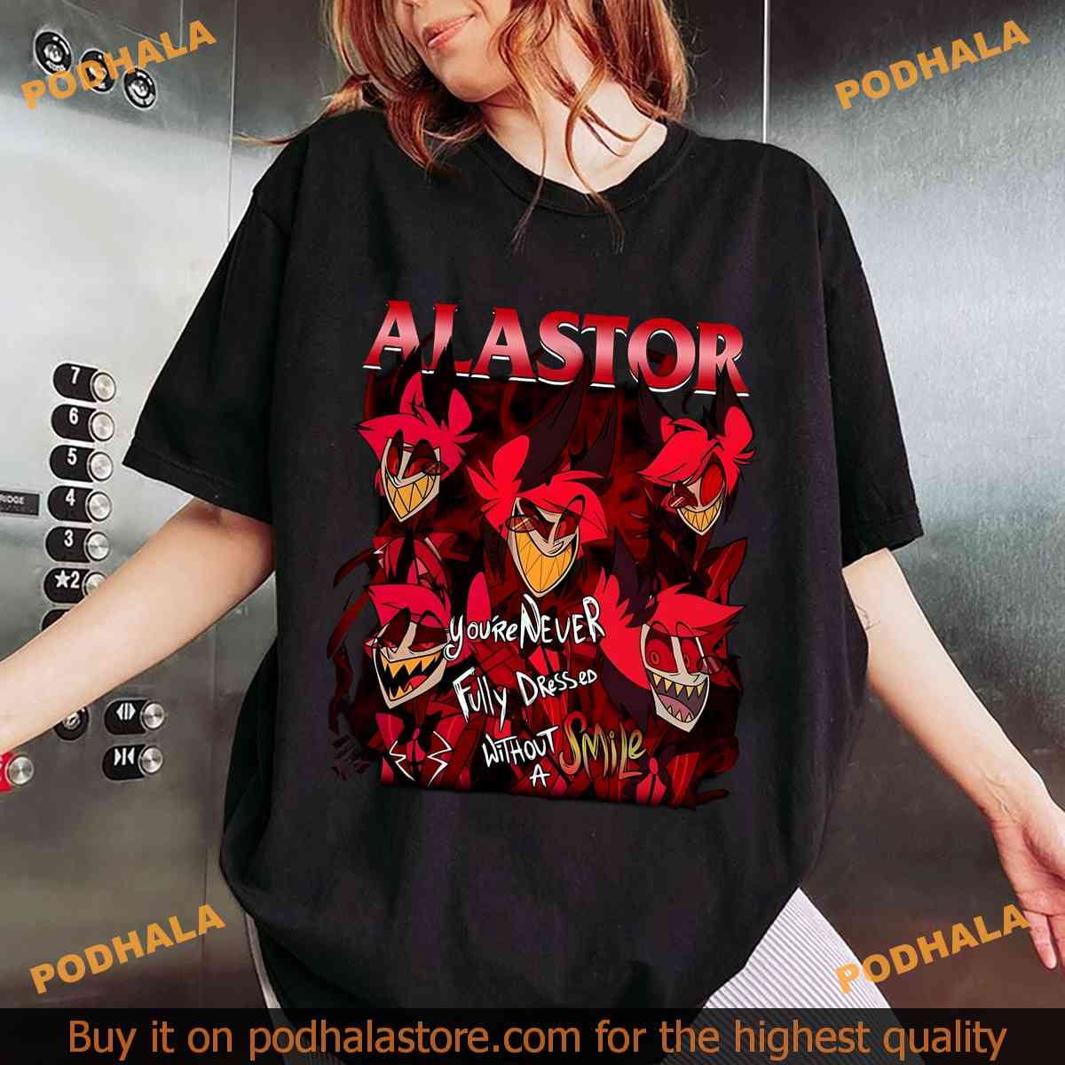 TSHIRT-Alastors Smile Hazbin Hotel Shirt, Helluva Boss, Birthday Gifts ...