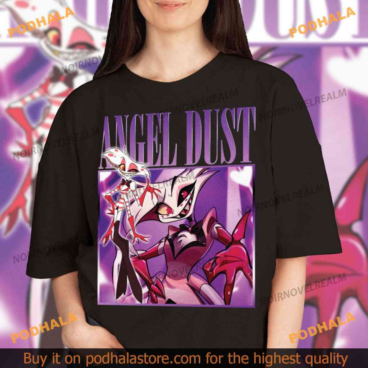 TSHIRT-Angel Dust and Helluva Boss Hazbin Hotel Shirt, Cartoon and ...