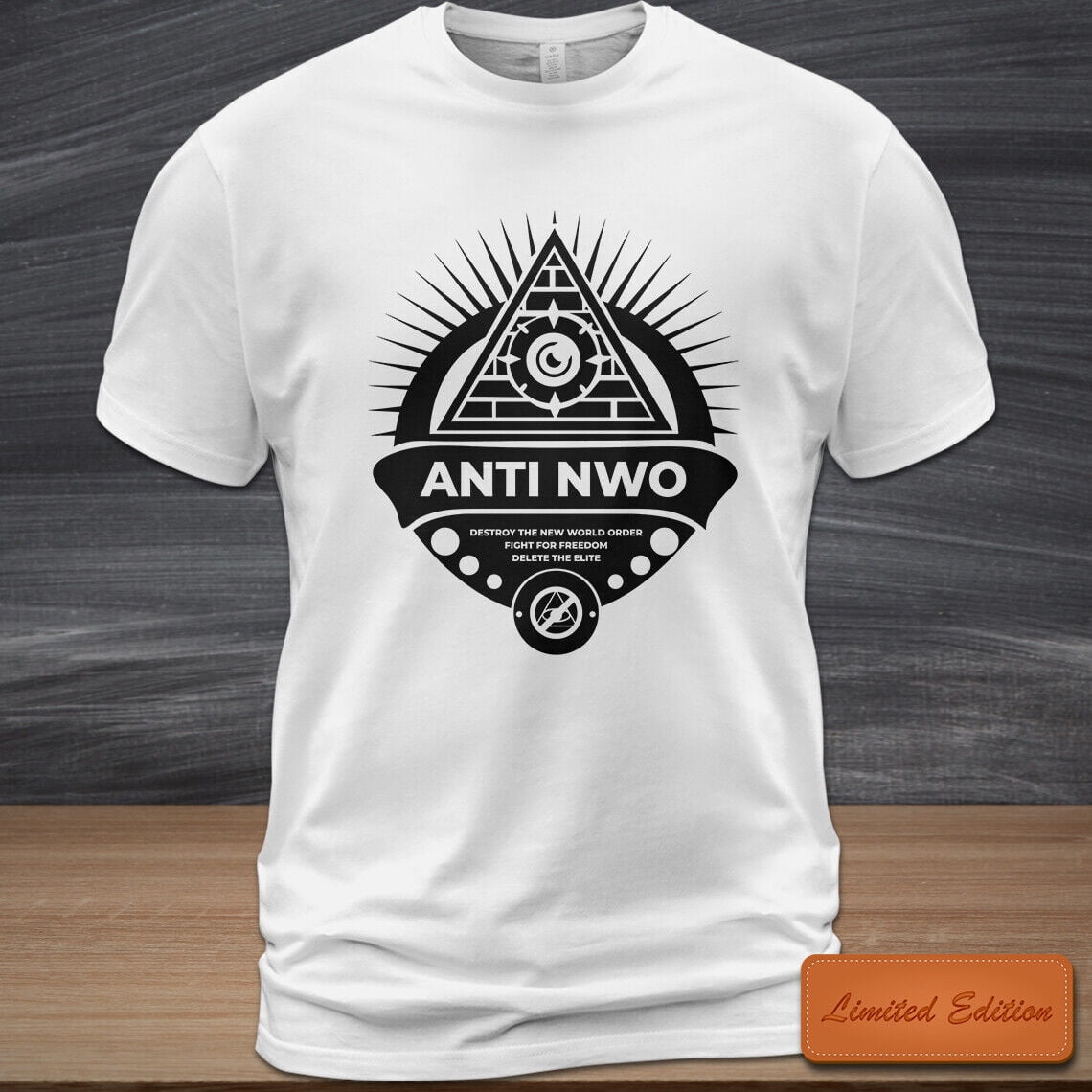 TSHIRT-Anti the New World Order all seeing eye delete illuminati ...