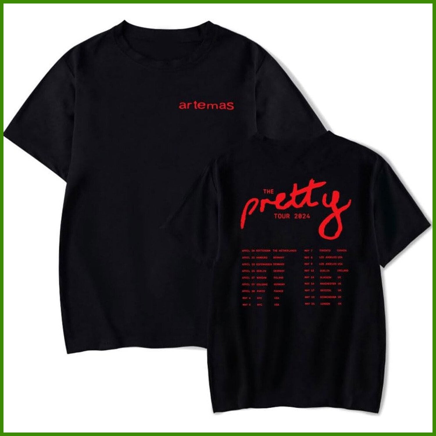 TSHIRT-Artemas Pretty 2024 Tour T-Shirt Unisex - Walmart.com
