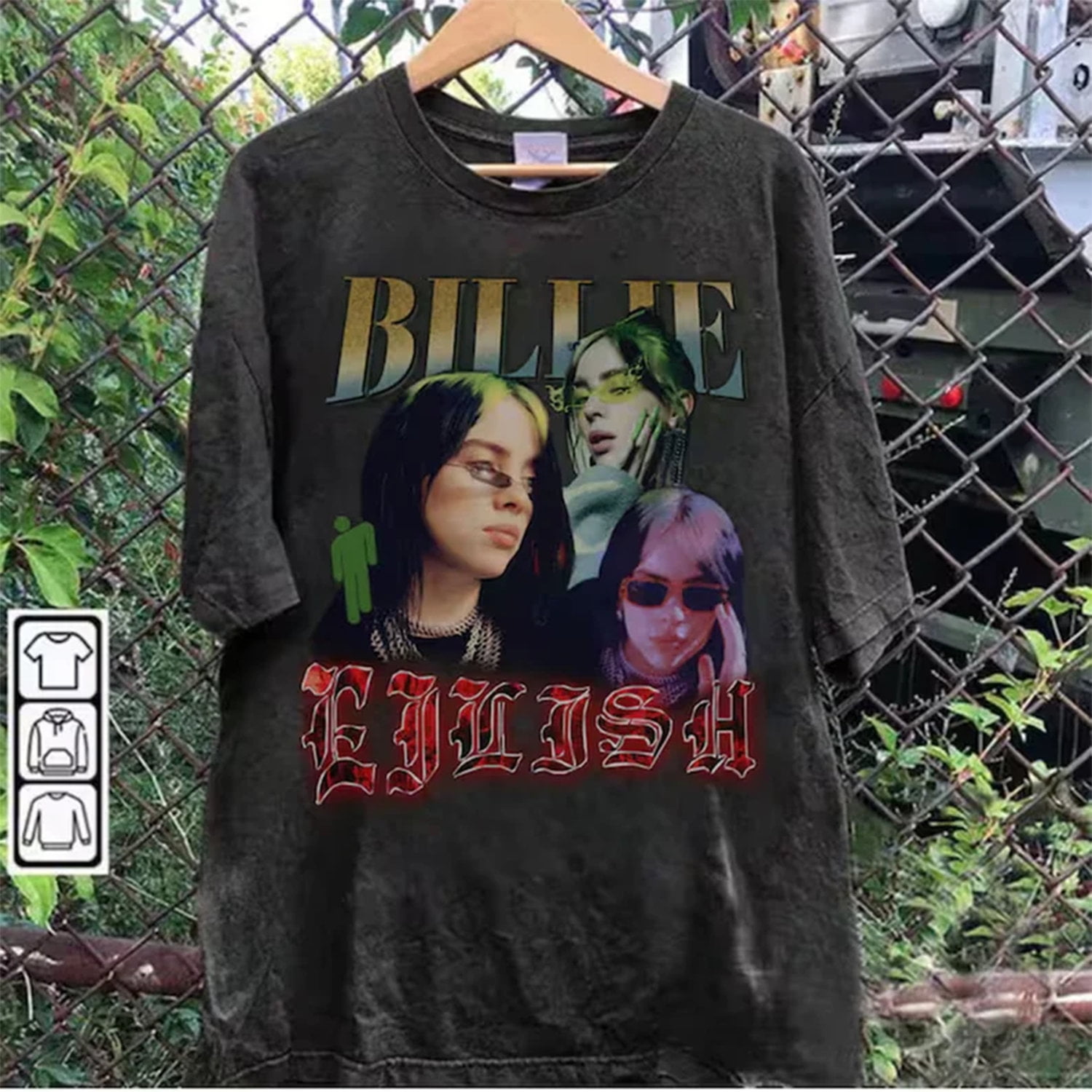 TSHIRT-Billie Eilish Inspired Graphic Tee, Trendy Music Artist Shirt ...