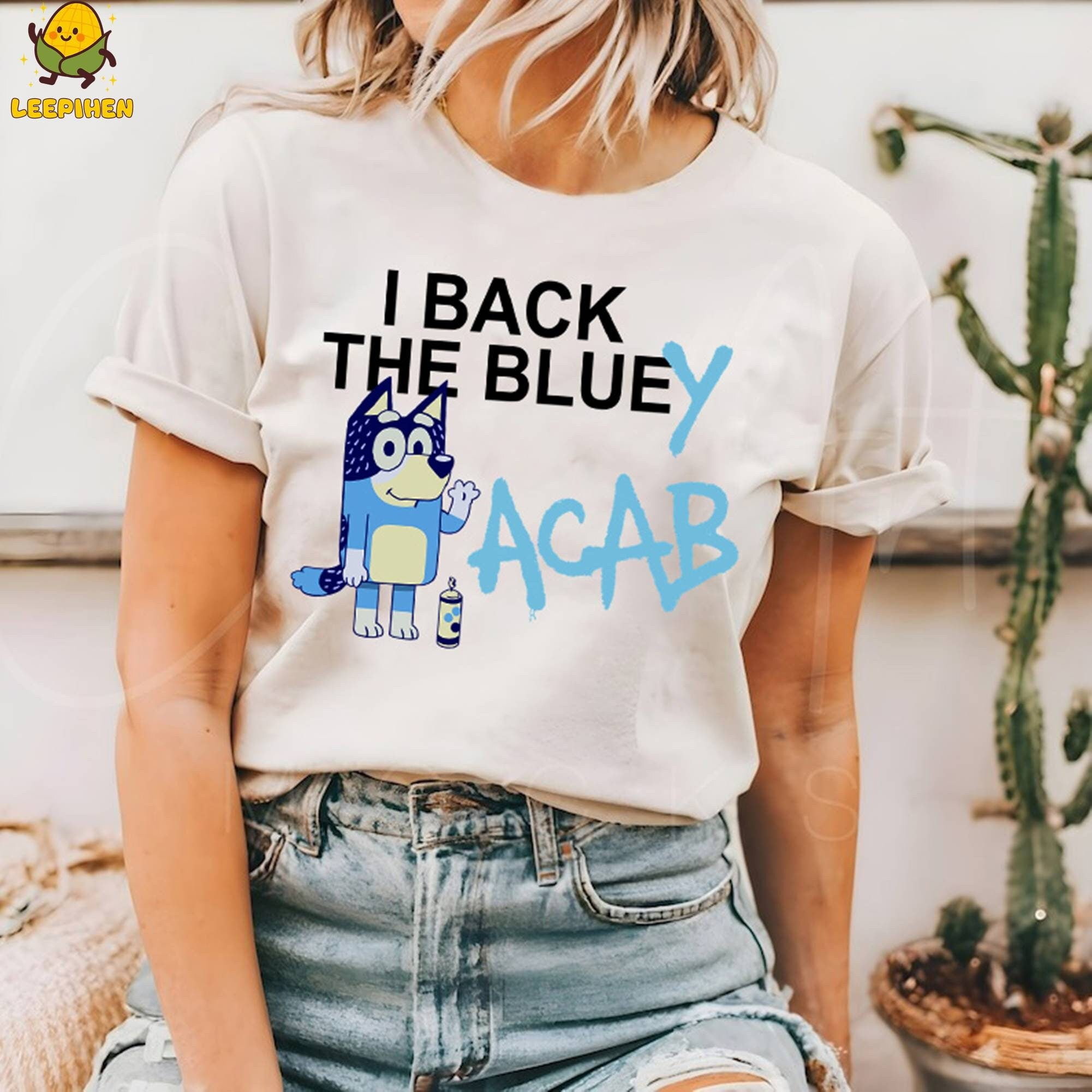TSHIRT-Bluey Back The Blue ACAB Shirt | Bluey Family Shirt | Bluey ...