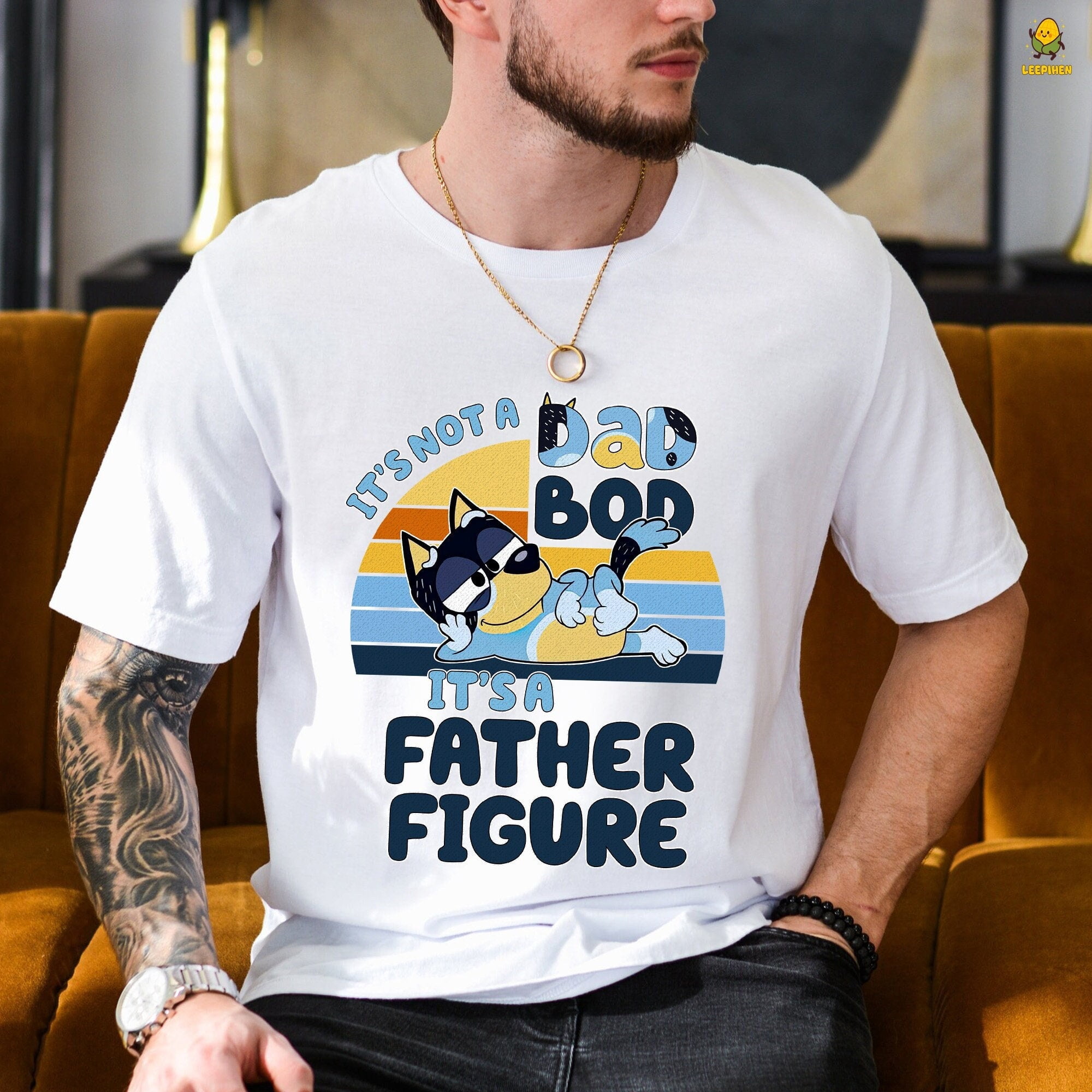 TSHIRT-Bluey Father Figure Shirt | Bluey Bandit Dad Shirt | It's Not A ...