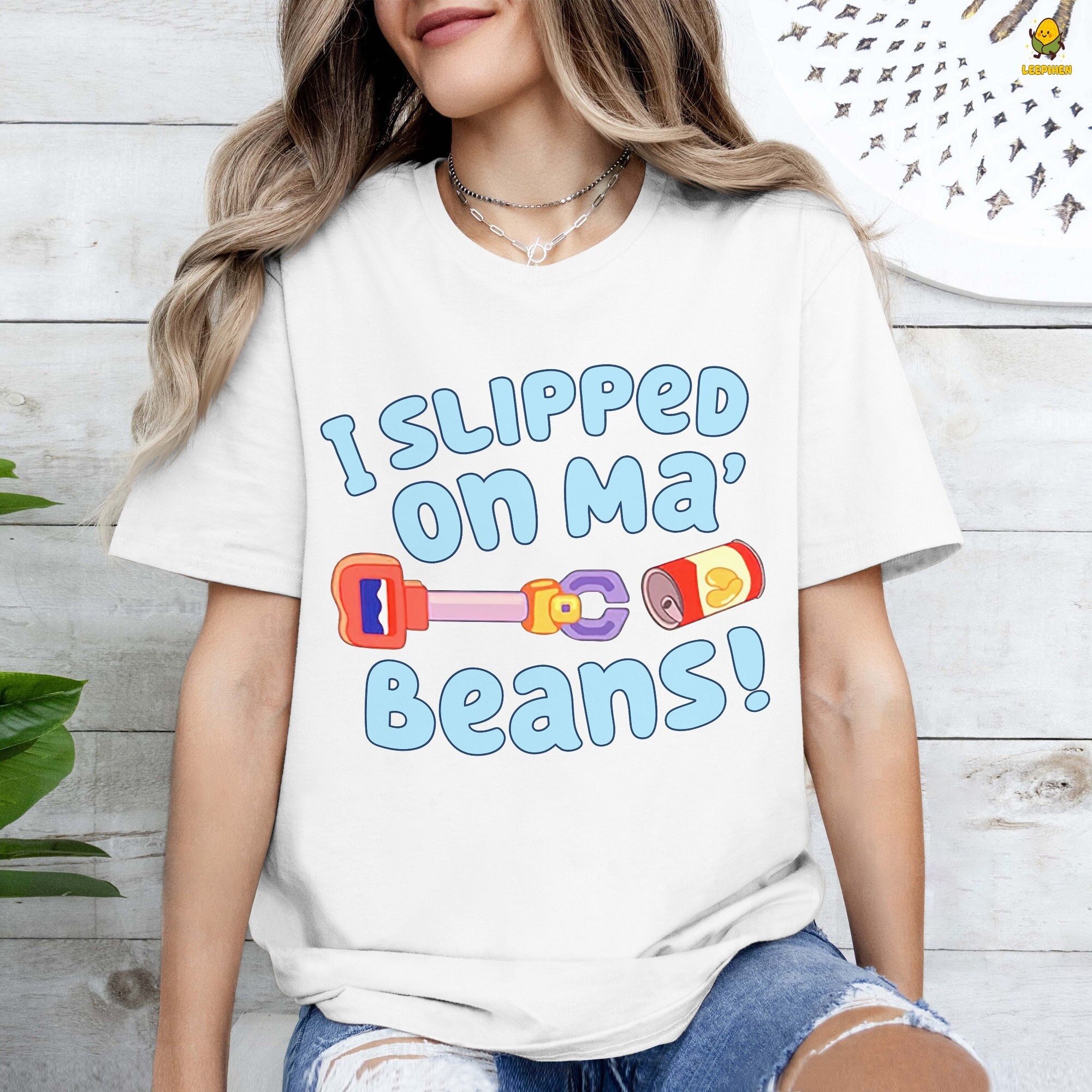 TSHIRT-Bluey Slipped On Ma Beans, Bluey Heeler Shirt, Kids Bluey Shirt, Bluey Funny Shirt, Bluey ...
