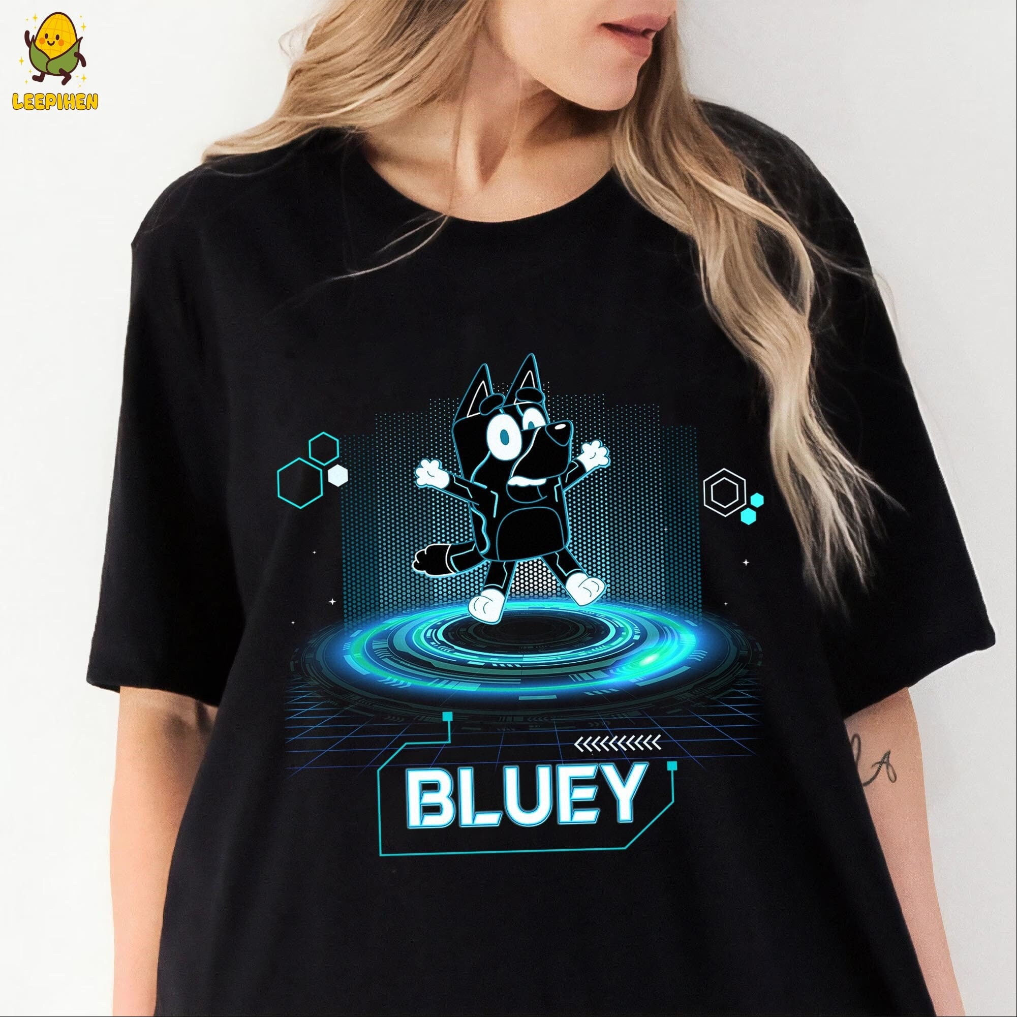 TSHIRT-Bluey Tron Movie Shirt, Bluey Tron lightcycle shirt, Funny Bluey ...