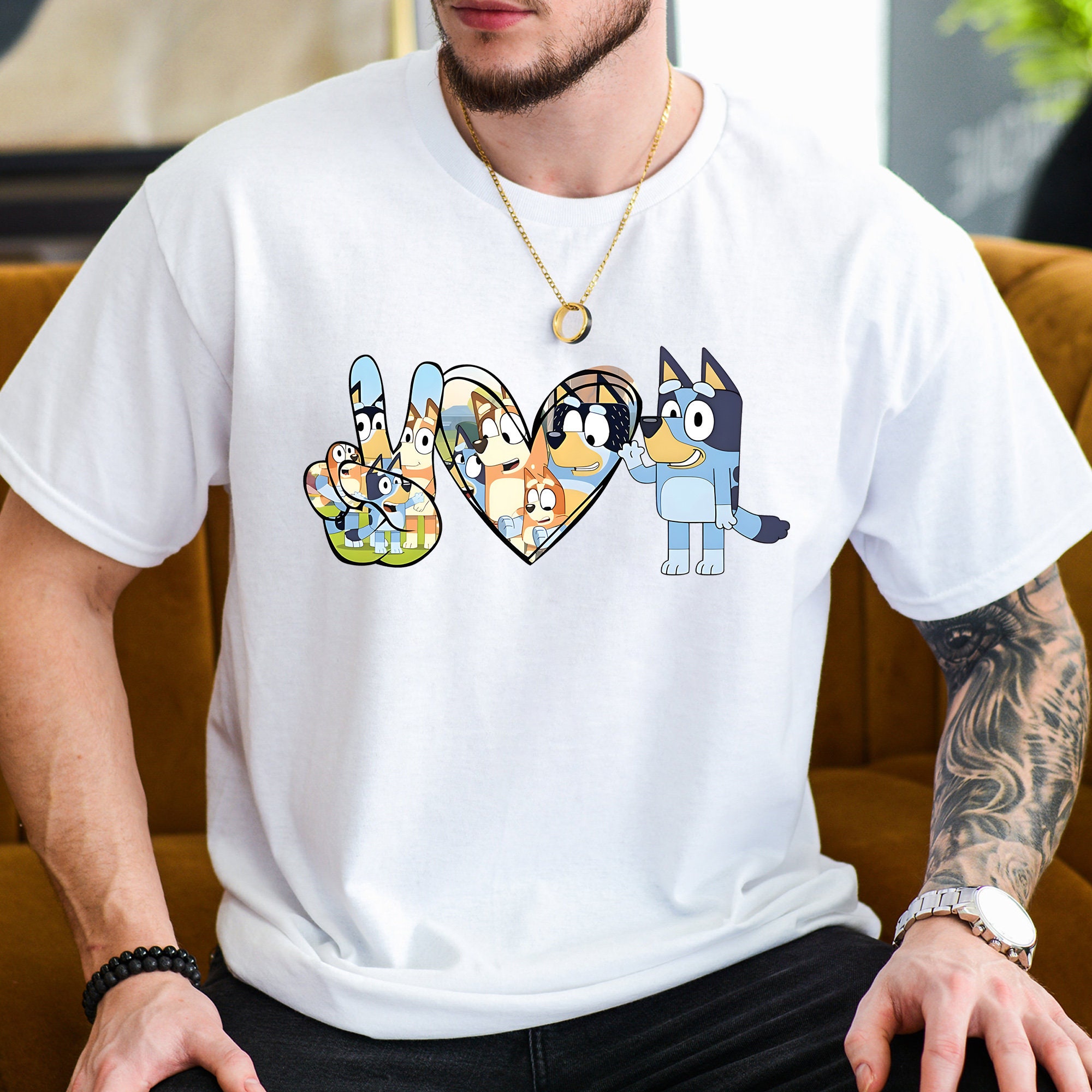 TSHIRT-Bluey shirt, Bluey dad shirt, Bluey Mom shirt, Bluey family ...