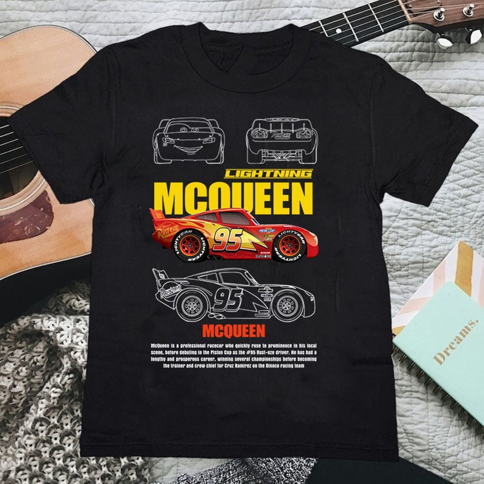 TSHIRT-Cars Movie Lightning Mcqueen Shirt, Limited McQueen Shirt, Lightning McQueen Fan tee ...