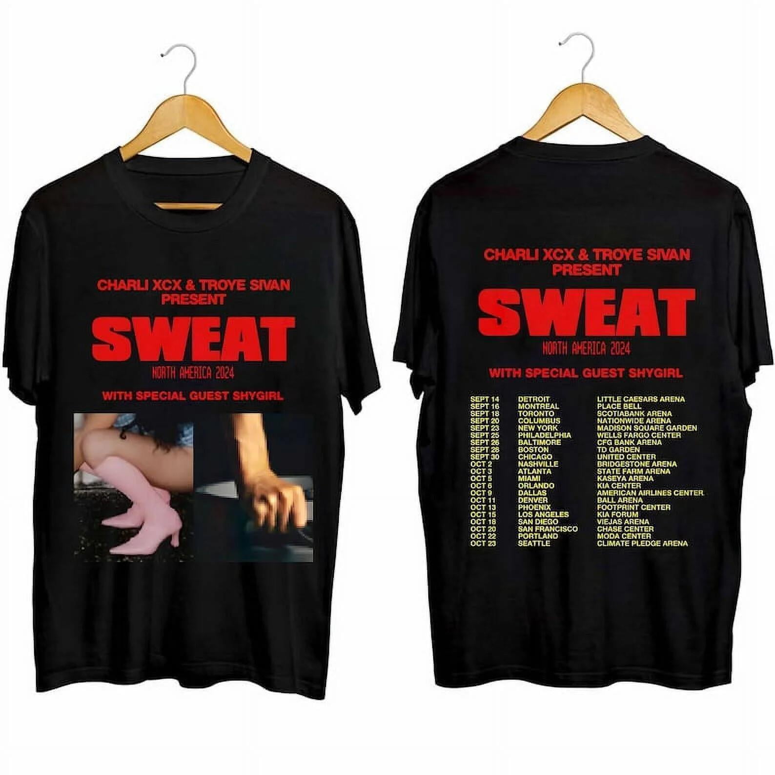 TSHIRT-Charli XCX and Troye Sivan Sweat 2024 Tour T-shirt Fans Gift ...