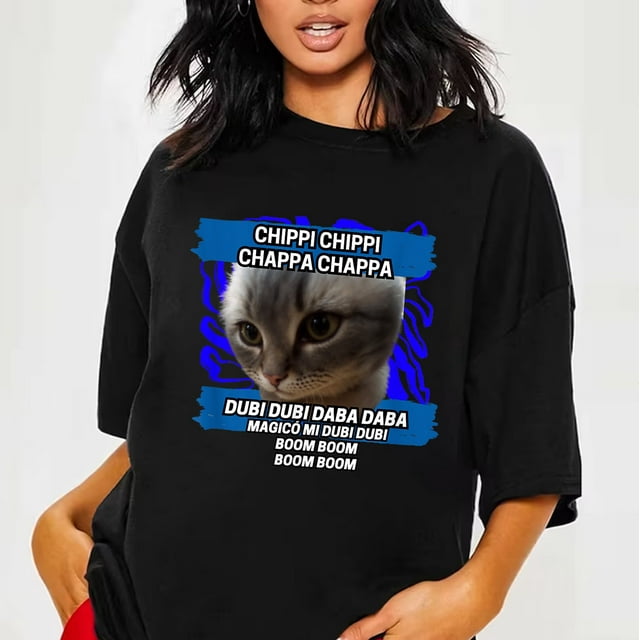 TSHIRT-Chipi Chipi Chapa Chapa Dubi Dubi Cat Meme Shirt/ Chippi Chappa ...