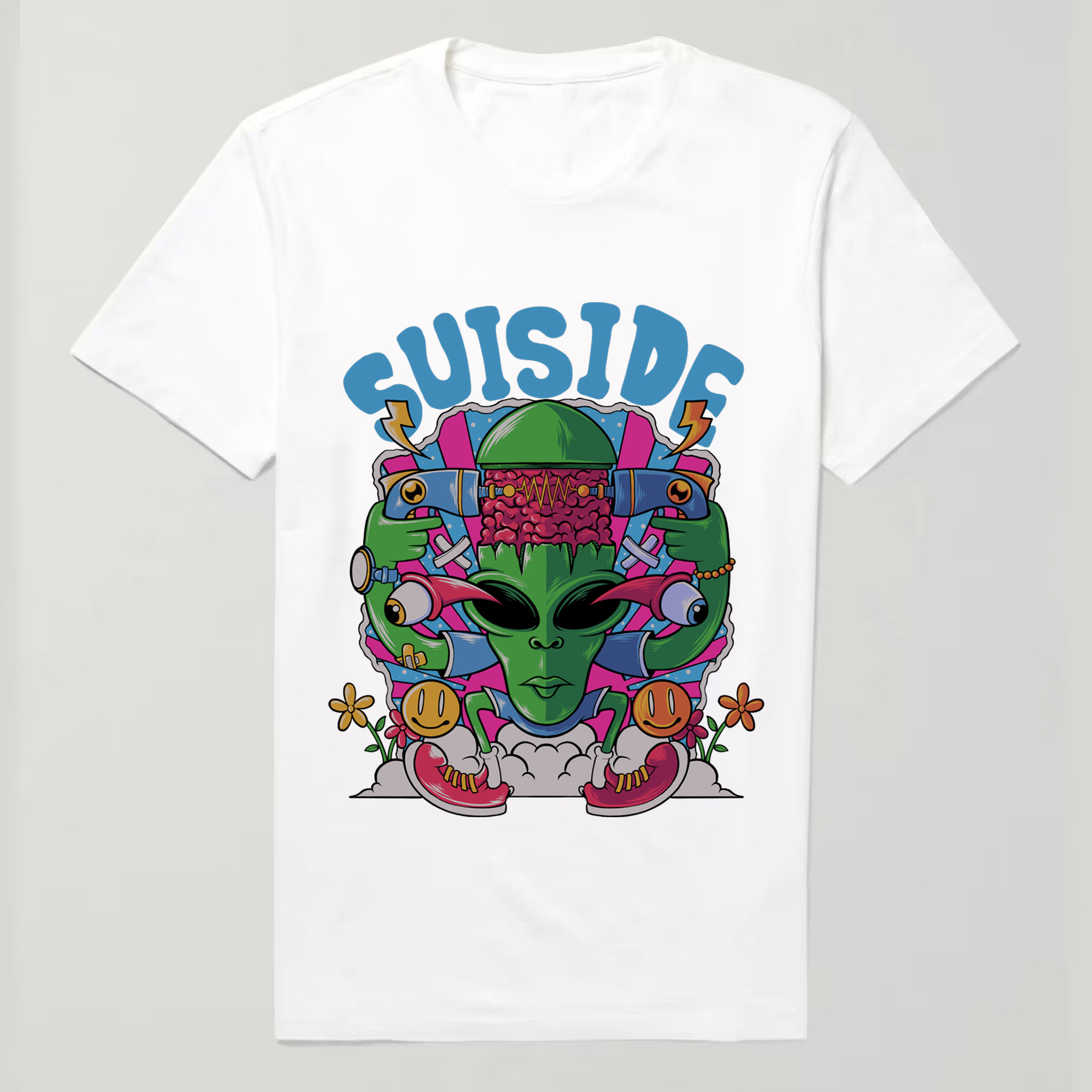 TSHIRT-Cool Alien Tee Shirt - Unique Design for Sci-Fi Fans! - Walmart.com