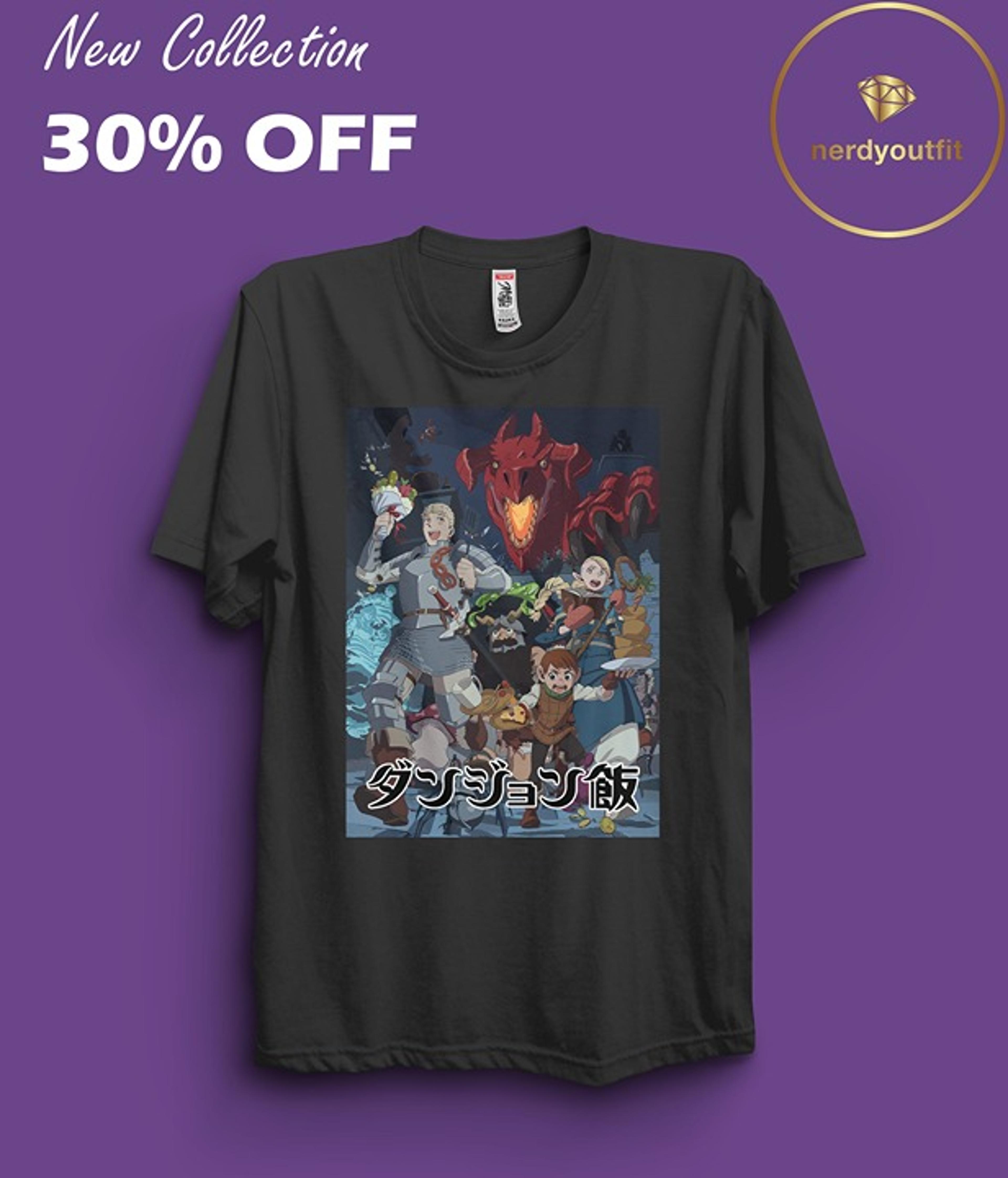 TSHIRT-Delicious in Dungeon shirt, delicious in dungeon anime, dungeon ...