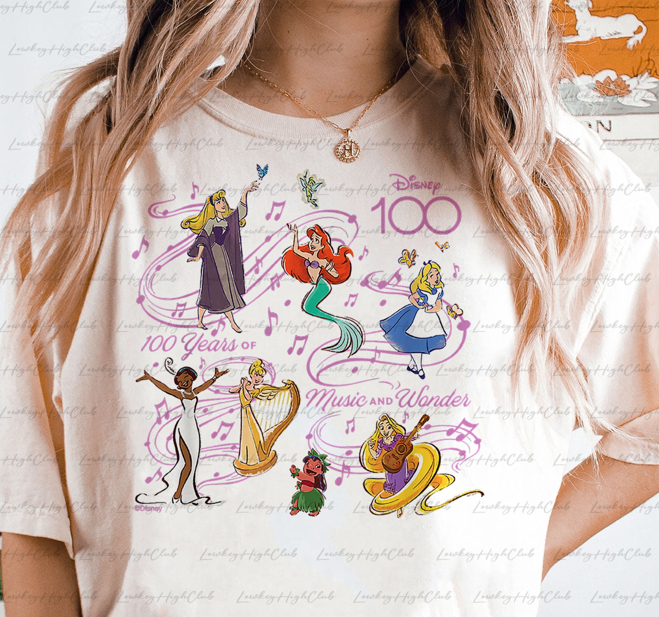TSHIRT-Disney 100 Years Anniversary Princess Songs Shirt, Disney Princess Squad Shirt, Birthday ...