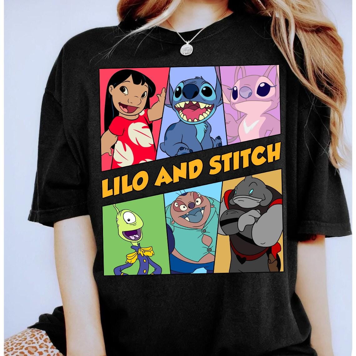 TSHIRT-Disney Lilo And Stitch Main Character Poster Shirt, Stitch Lilo ...